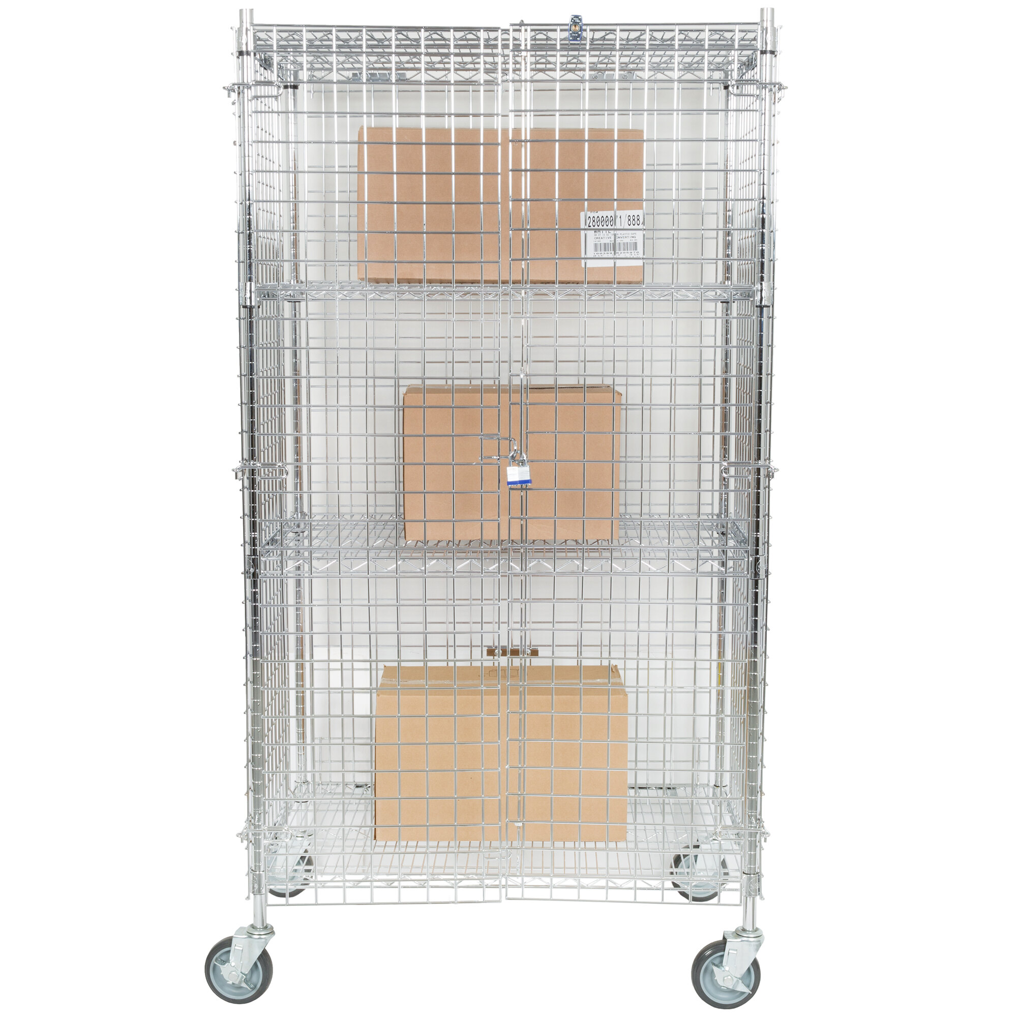 Regency NSF Mobile Chrome Wire Security Cage Kit - 24" x 36" x 69"
