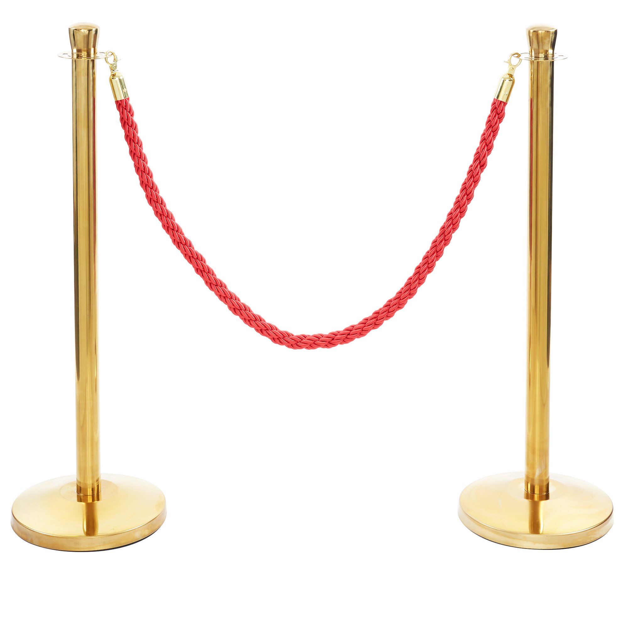 Lancaster Table & Seating 40" Gold Rope-Style Crowd Control / Guidance ...