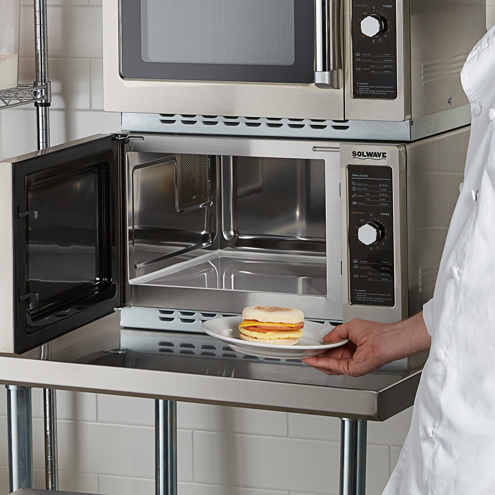 Solwave 1000W Stackable Commercial Microwave with Large 1.2 cu. ft ...