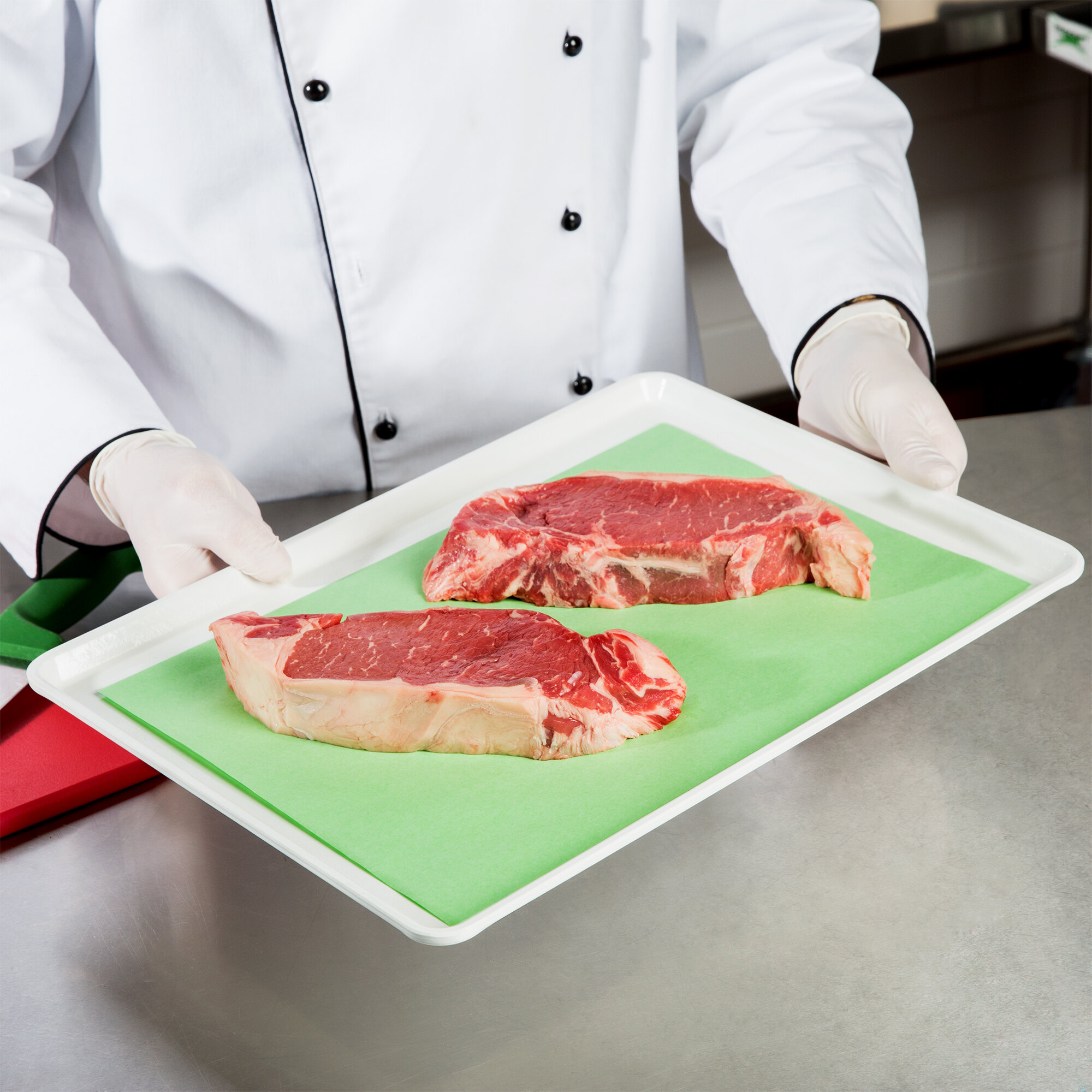 10" x 14" 40# GreenTreat® Steak Paper Sheets - 1000/Case
