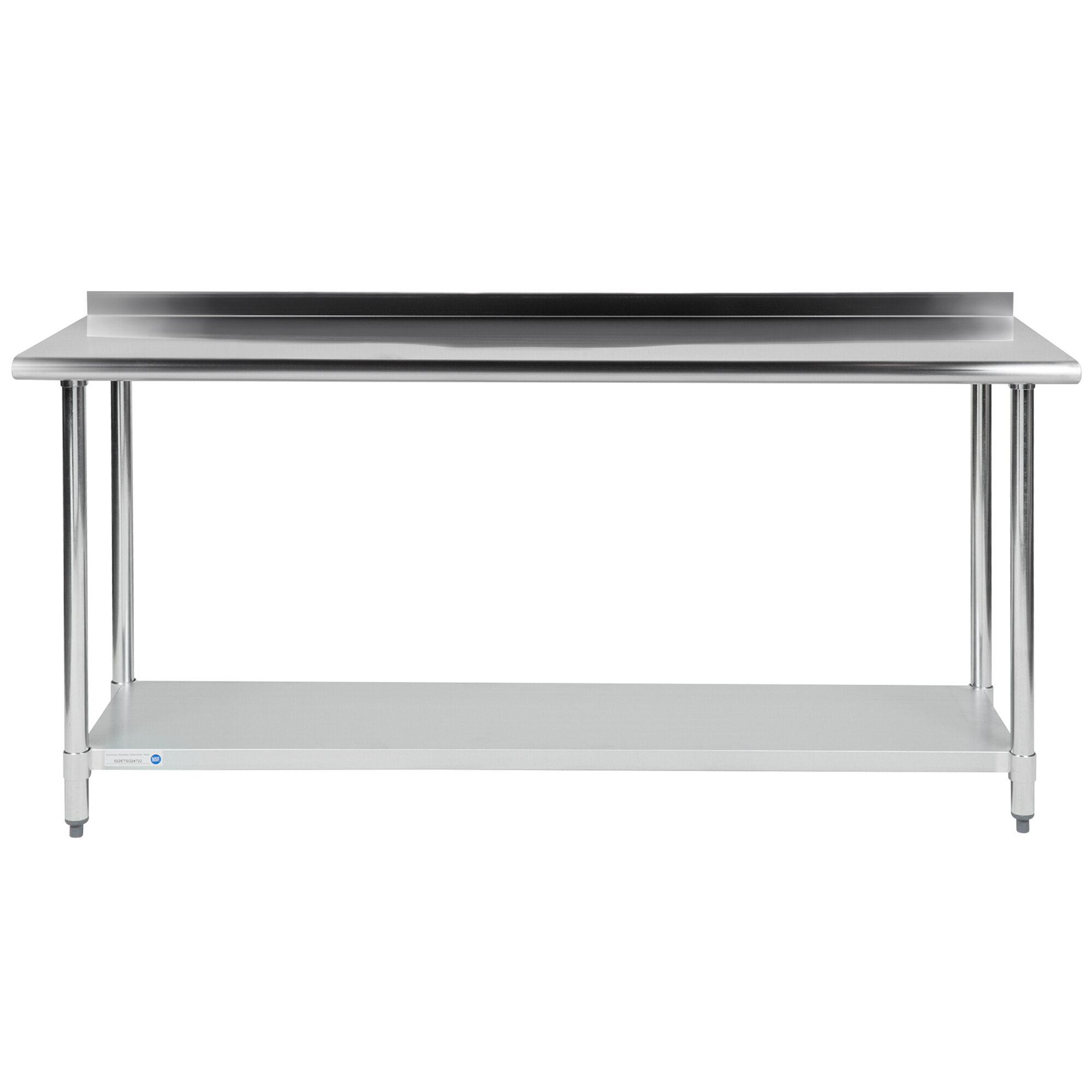 Steelton 24" x 72" 18 Gauge 430 Stainless Steel Work Table with ...
