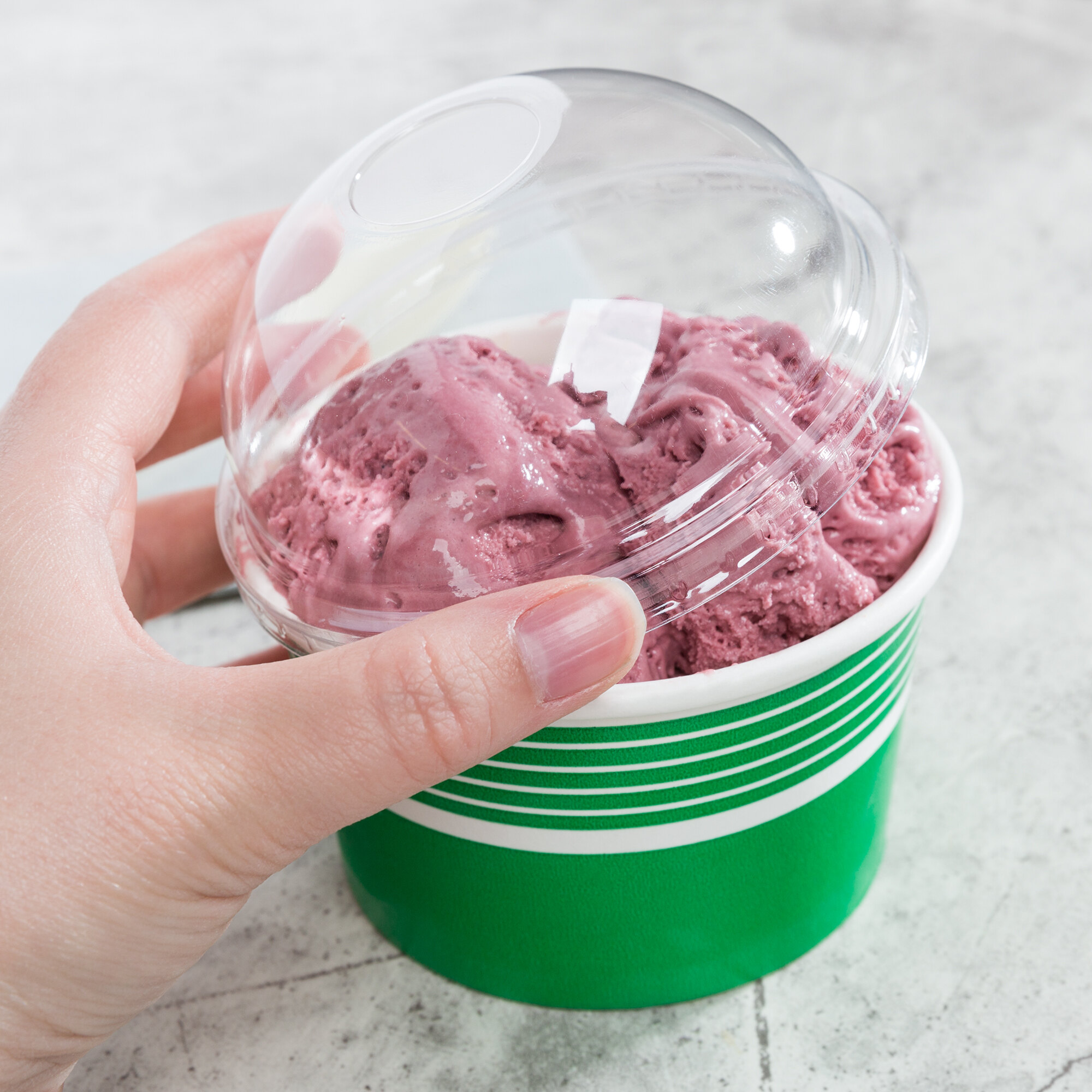 Choice 8 oz. Green Paper Frozen Yogurt / Food Cup - 1000/Case