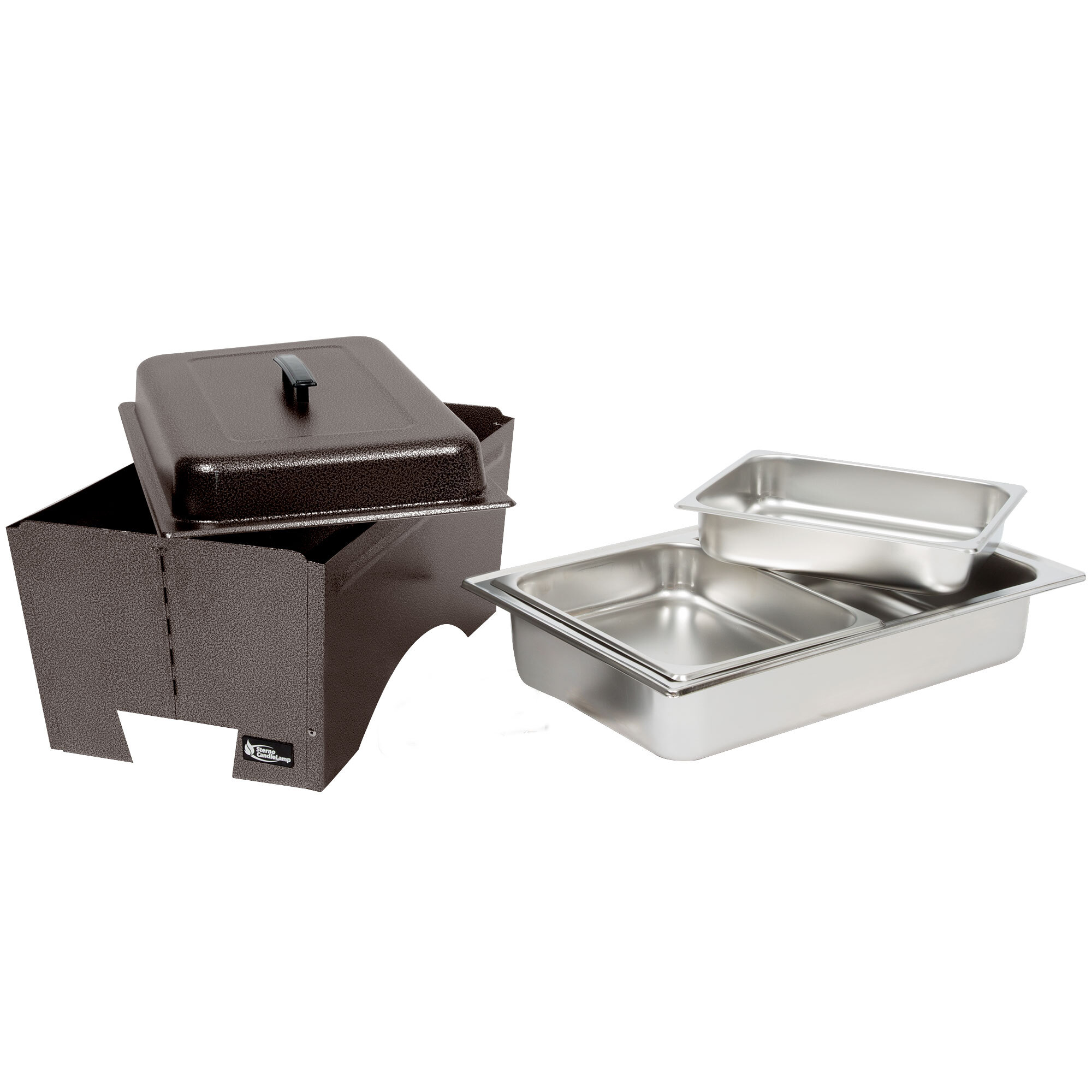 Sterno Copper Vein Fold Away Chafer with Lid and 2 Half Size Pans