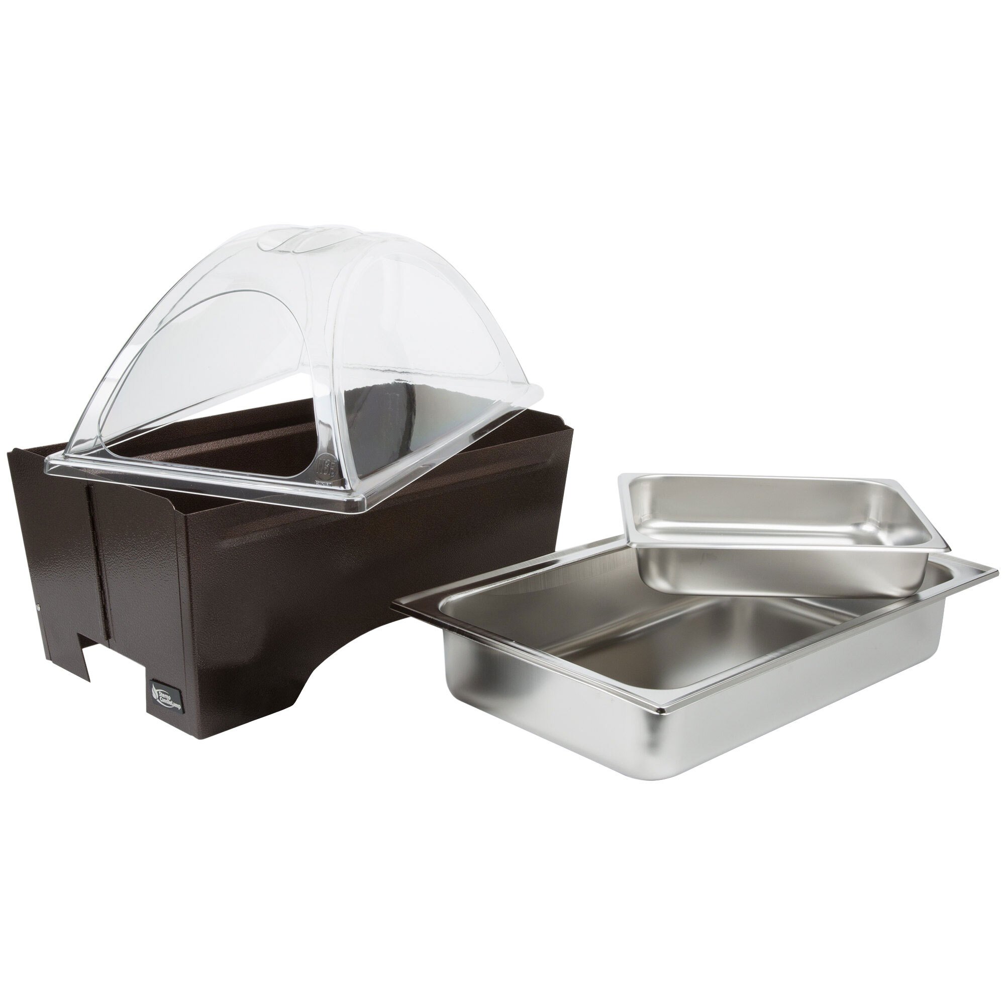 Sterno Copper Vein Fold Away Chafer with Clear Dome Cover and 2 Half ...