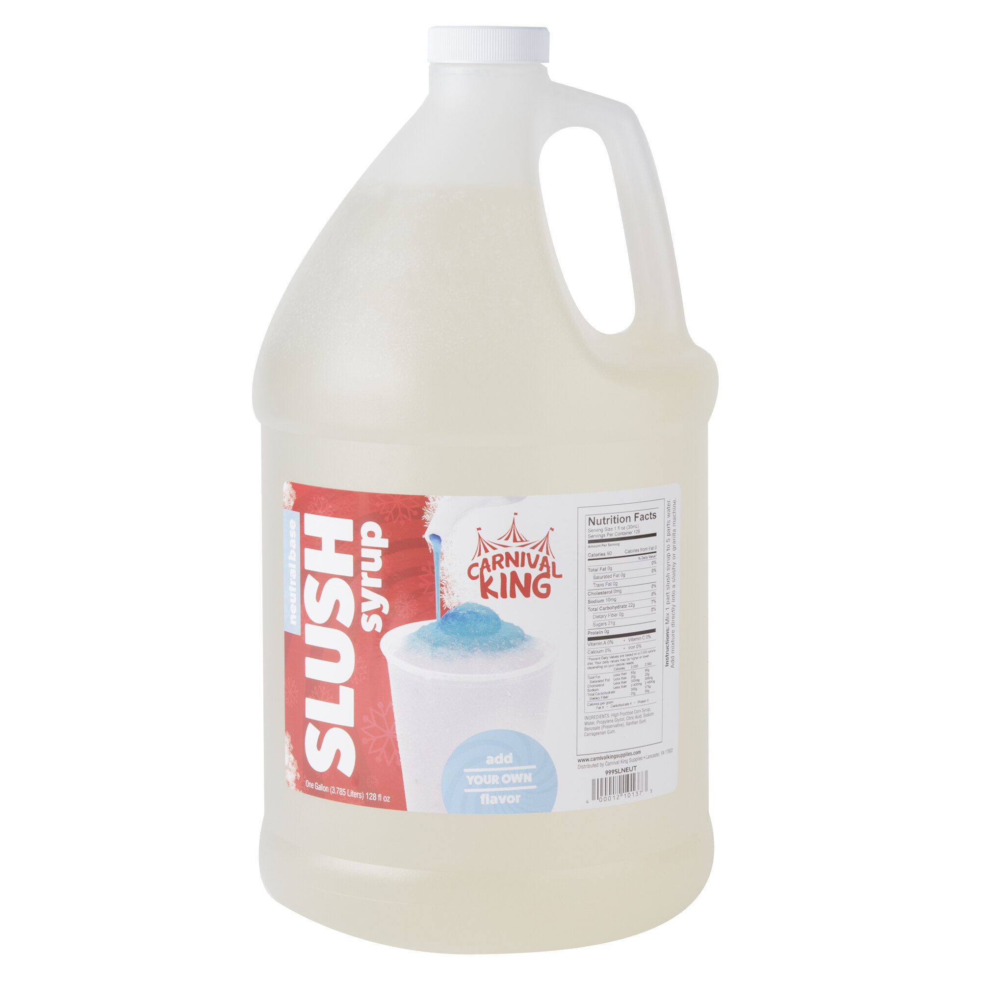 Carnival King 1 Gallon Neutral Slushy Syrup