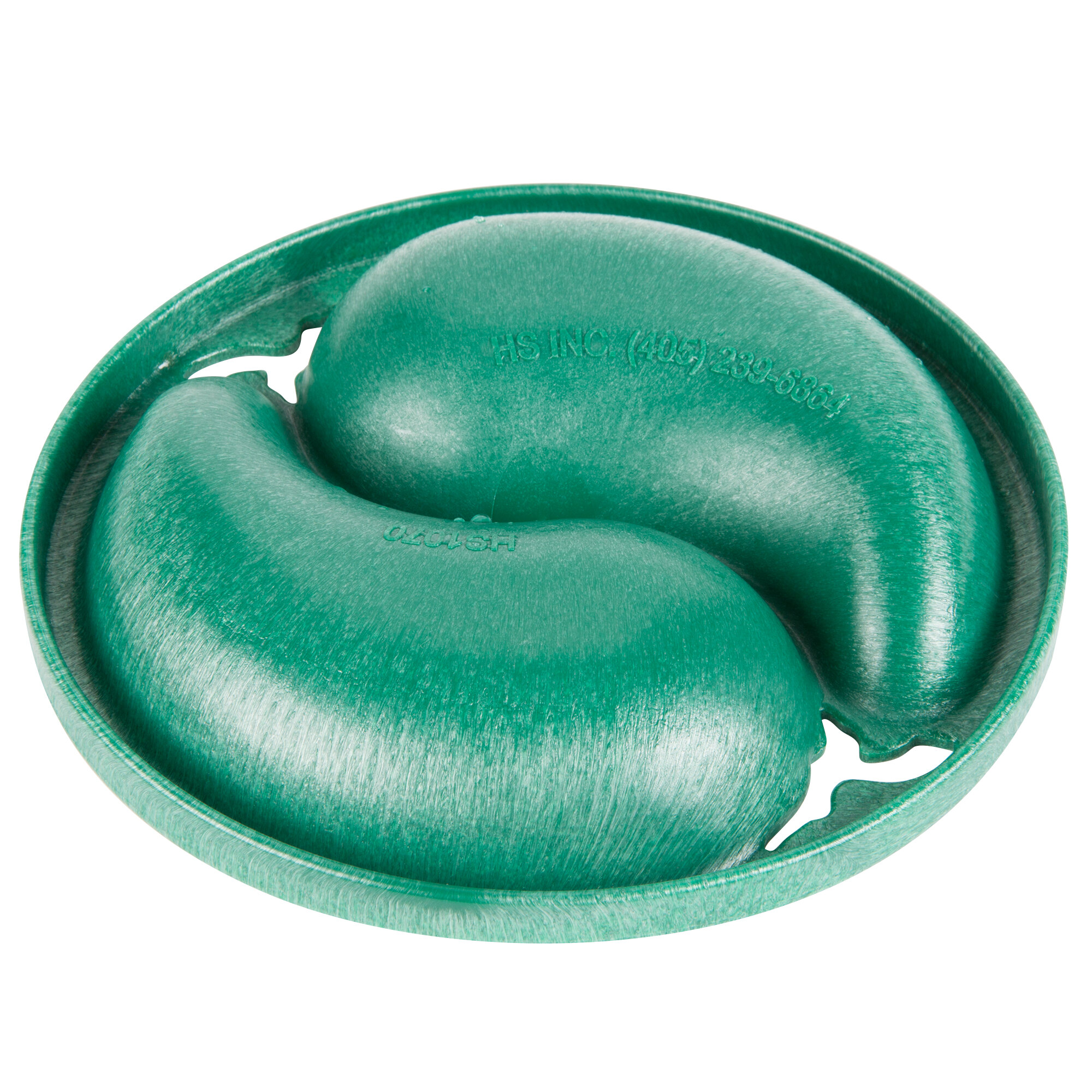 HS Inc. HS1070 Chile Doble 9 oz. Green Divided Plastic Bowl - 24/Case
