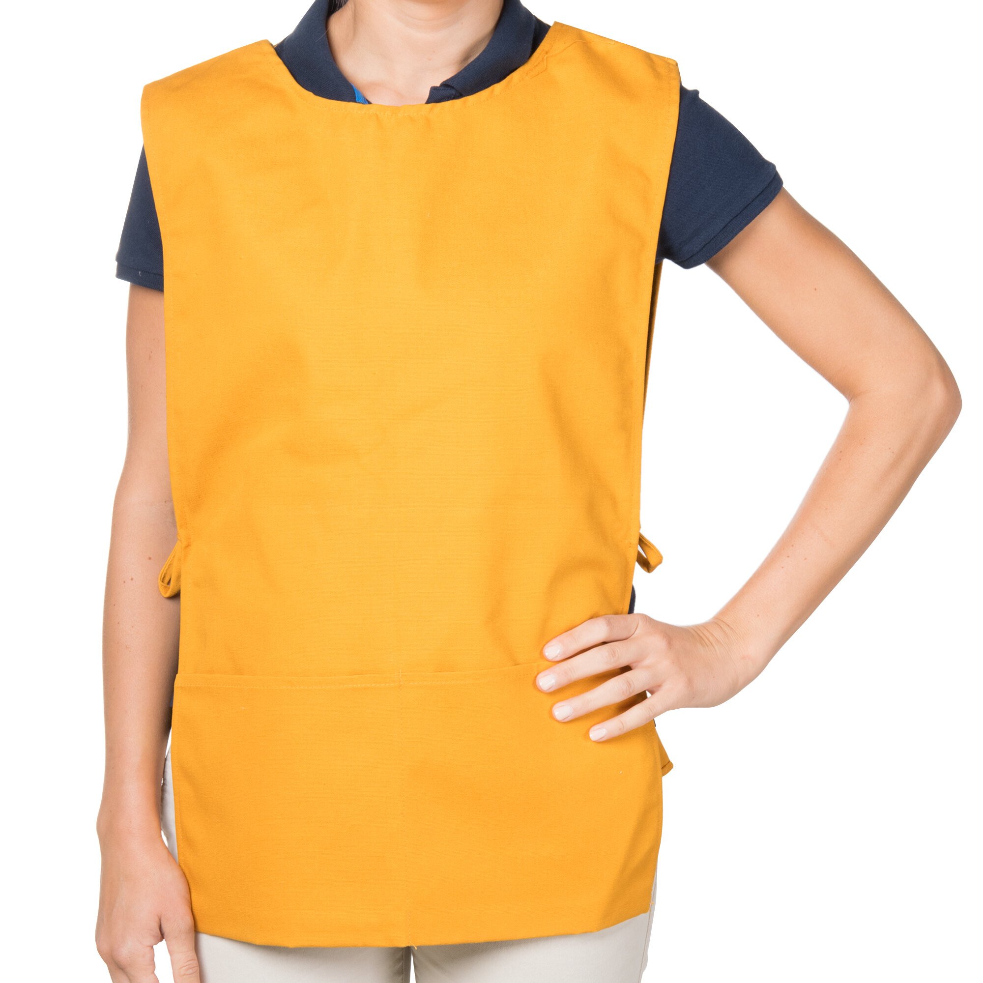 Intedge Gold Adjustable Poly-Cotton Cobbler Apron with 2 Pockets - 29"L ...