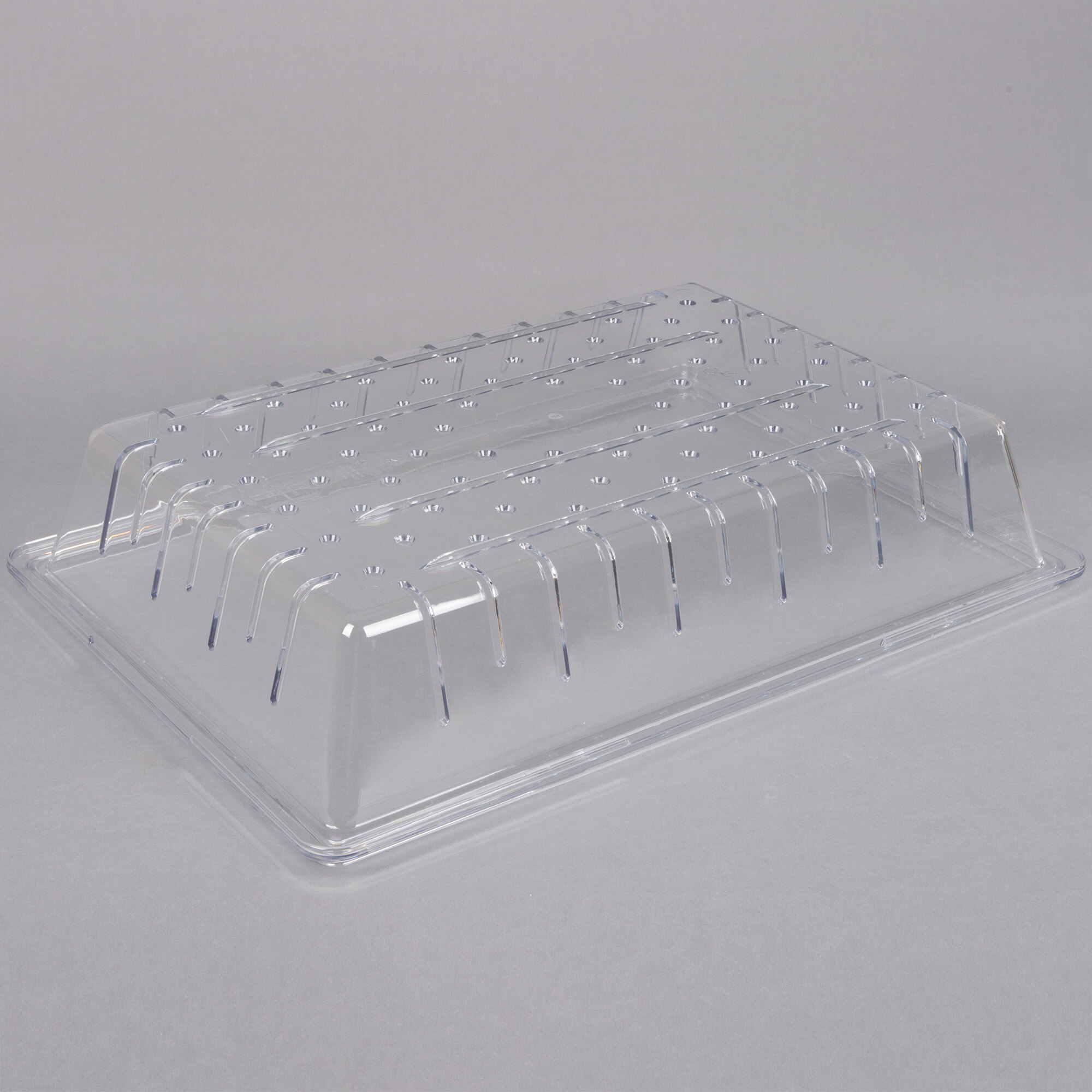 Cambro 1826CLRCW135 Camwear 26" x 18" x 5" Clear Plastic Food Drain Box ...