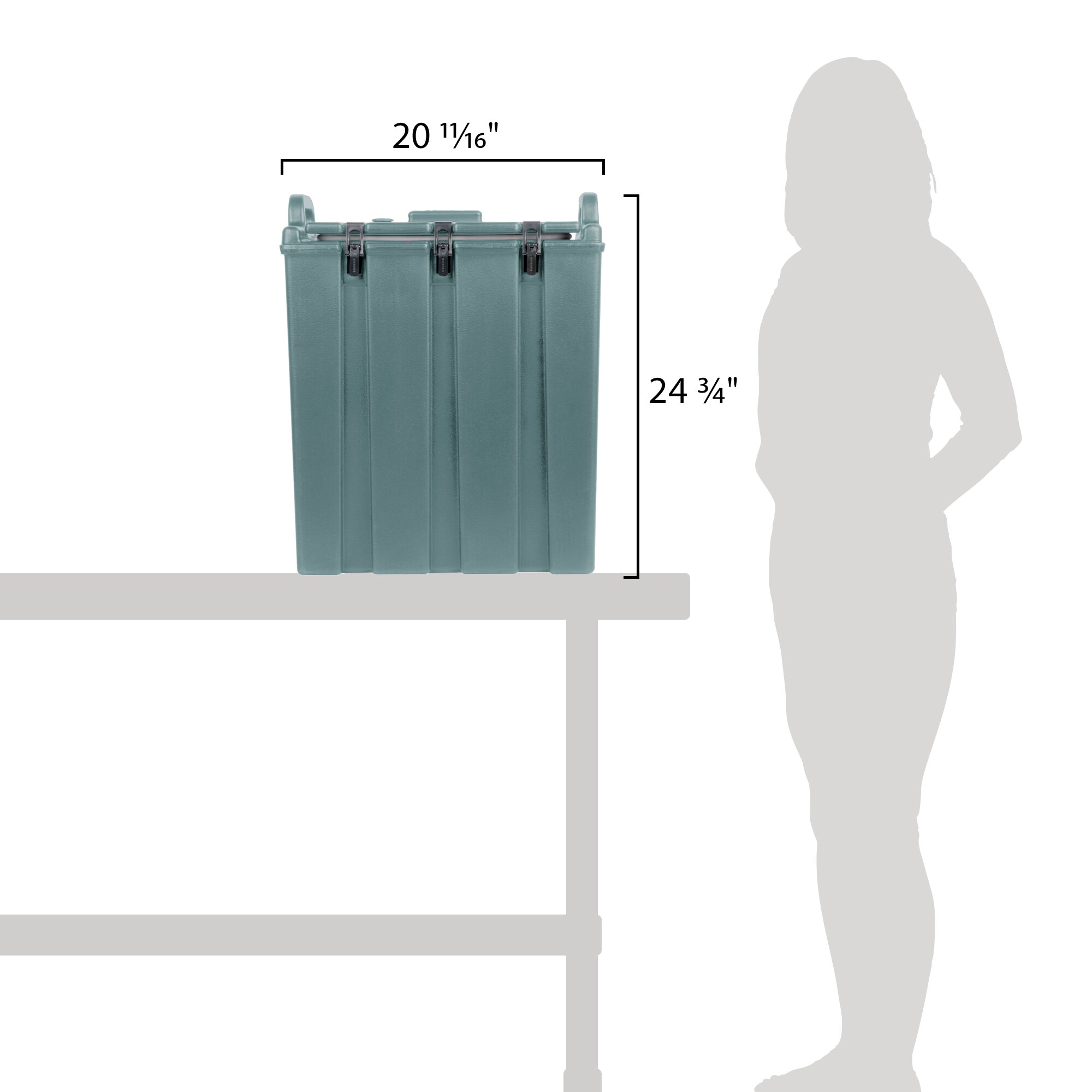Cambro 1000LCDPL401 Camtainer 11.75 Gallon Slate Blue Insulated Soup ...