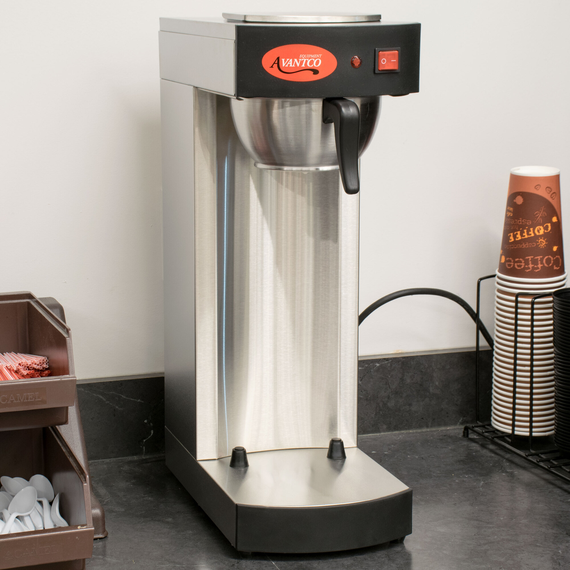 55 Cup Coffee Maker | Avantco C15 Airpot Coffee Brewer - Pourover - 120V