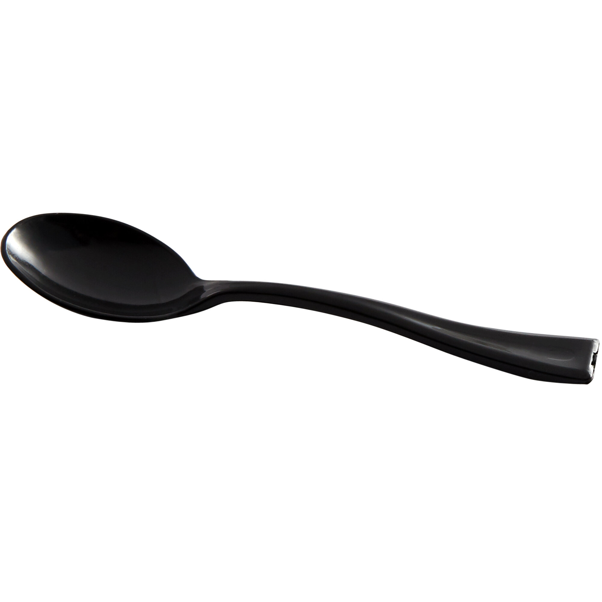 Visions 3 7/8" Black Plastic Tasting Spoon - 500/Case