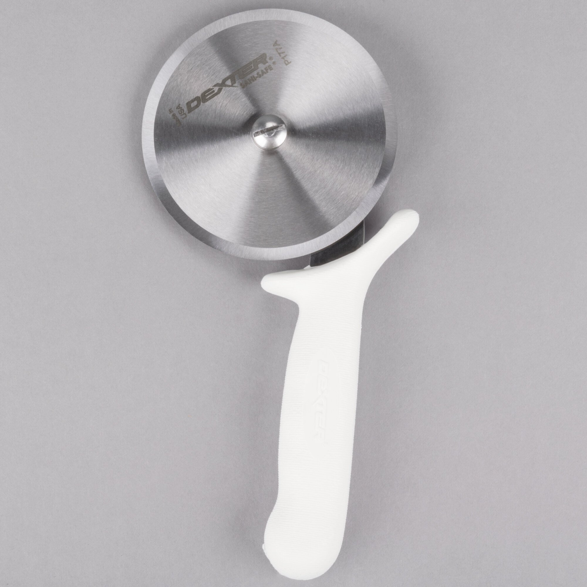 Dexter-Russell 18023 4" Sani-Safe White Handle Pizza Cutter