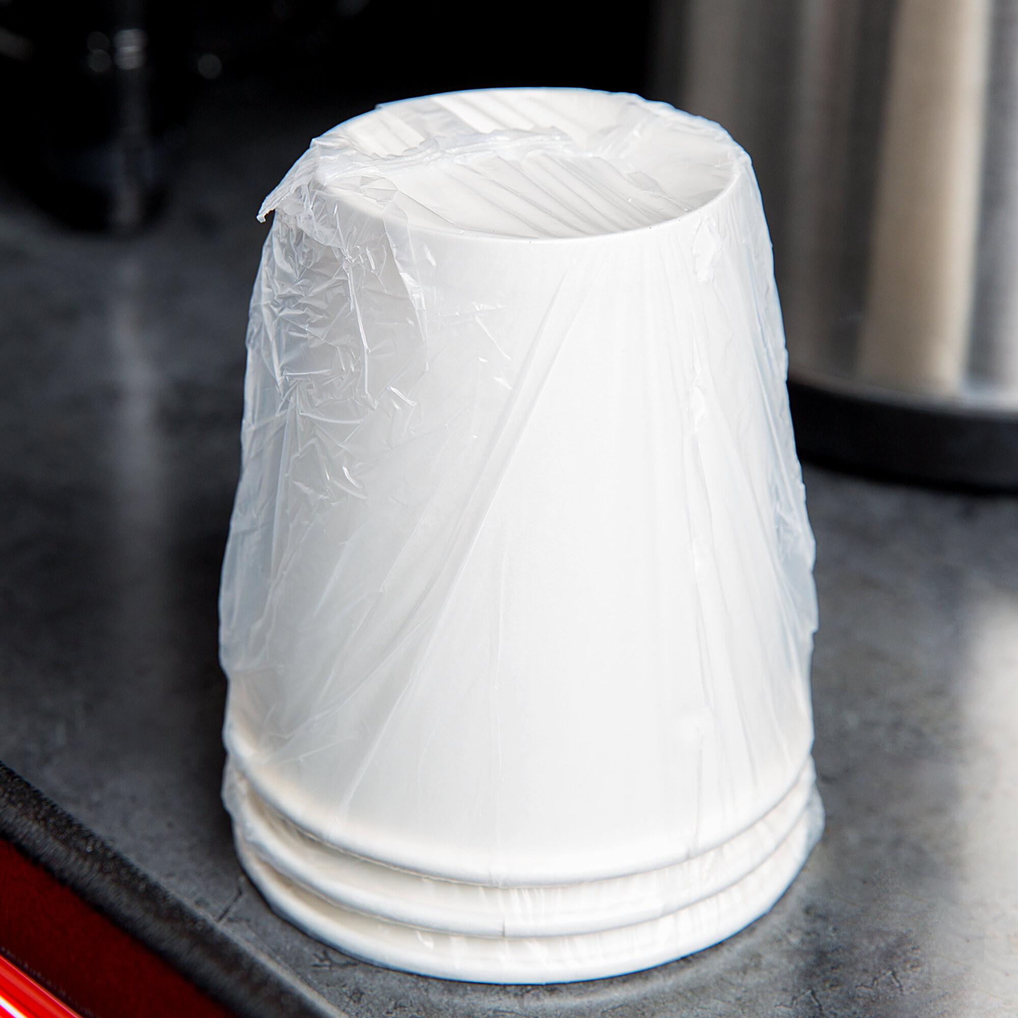 Lavex Lodging 10 oz. White Individually Wrapped Paper Hot Cup - 480/Case