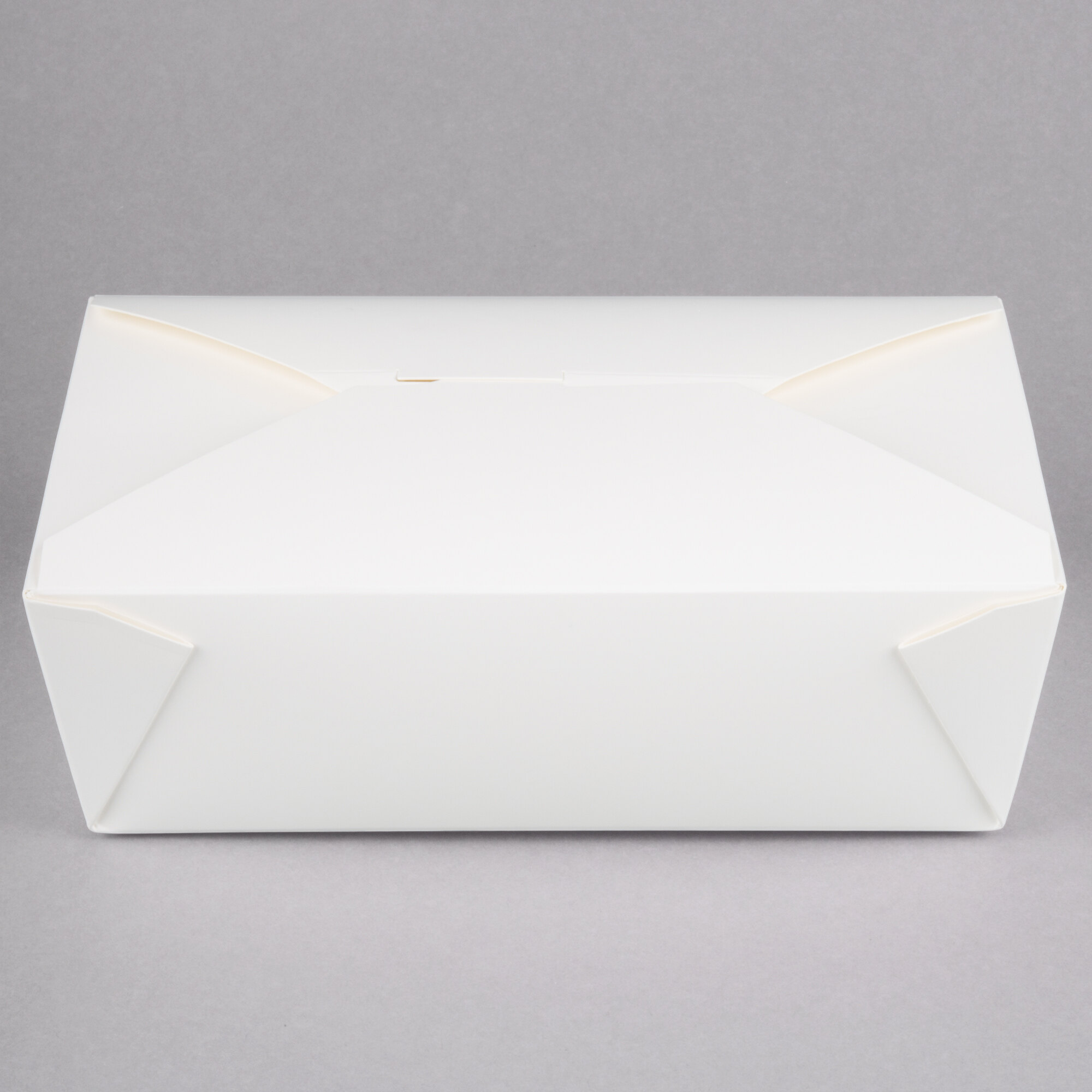 Choice 7 3/4" x 5 1/2" x 2 1/2" White Microwavable Folded Paper #3 Take ...