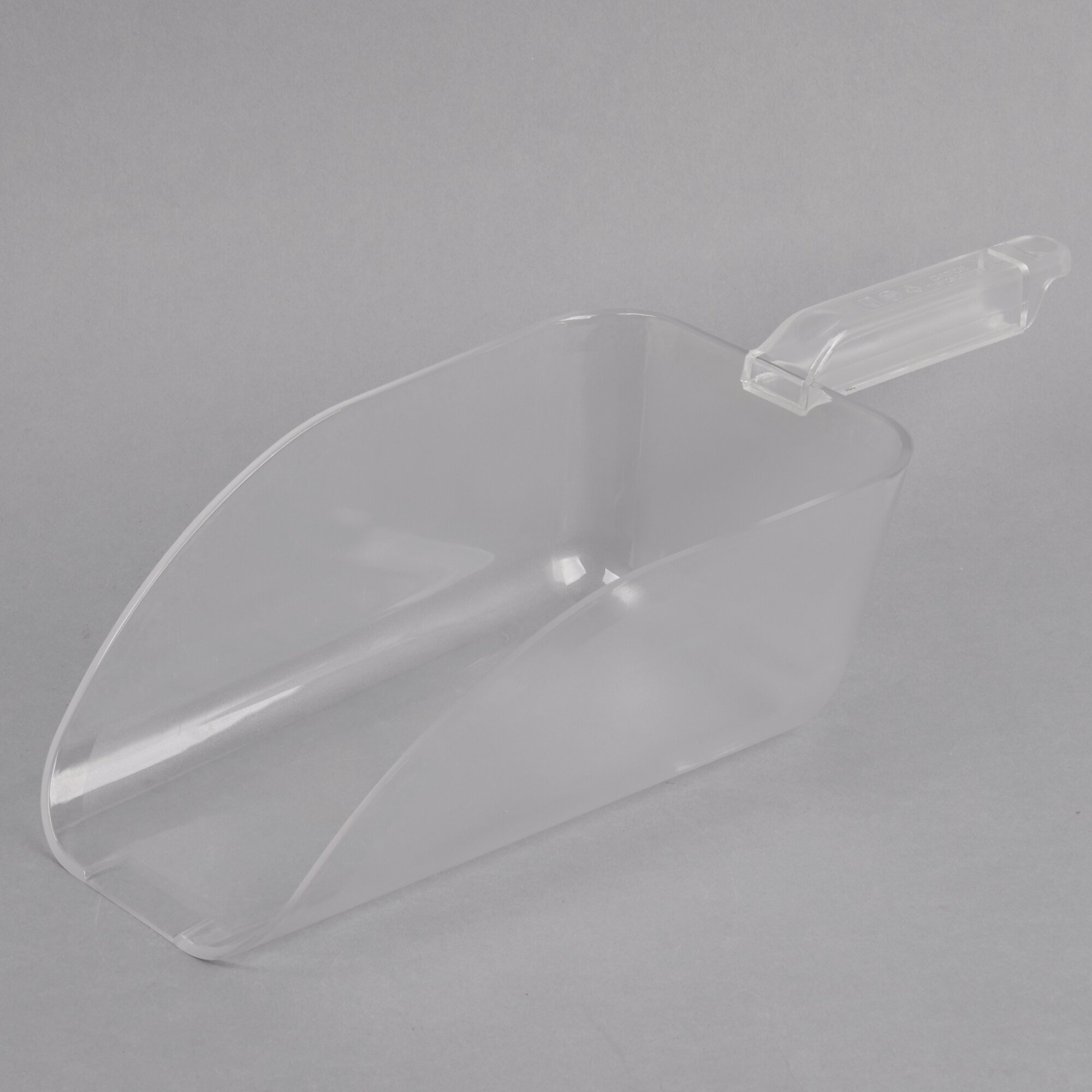 Choice 64 oz. Clear Plastic Utility Scoop