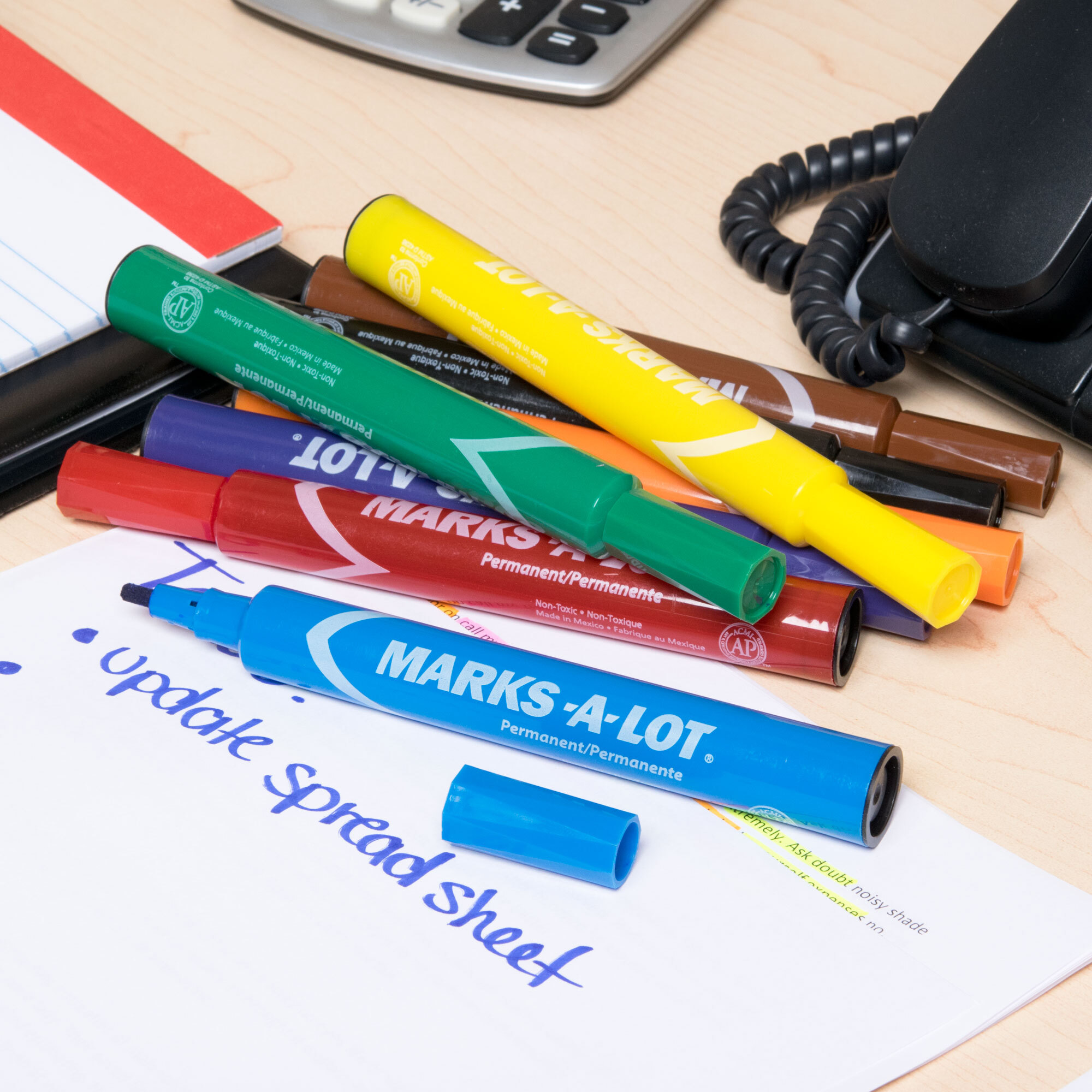 Avery 24800 Marks-A-Lot Large Chisel Tip Desk Style Permanent Marker ...