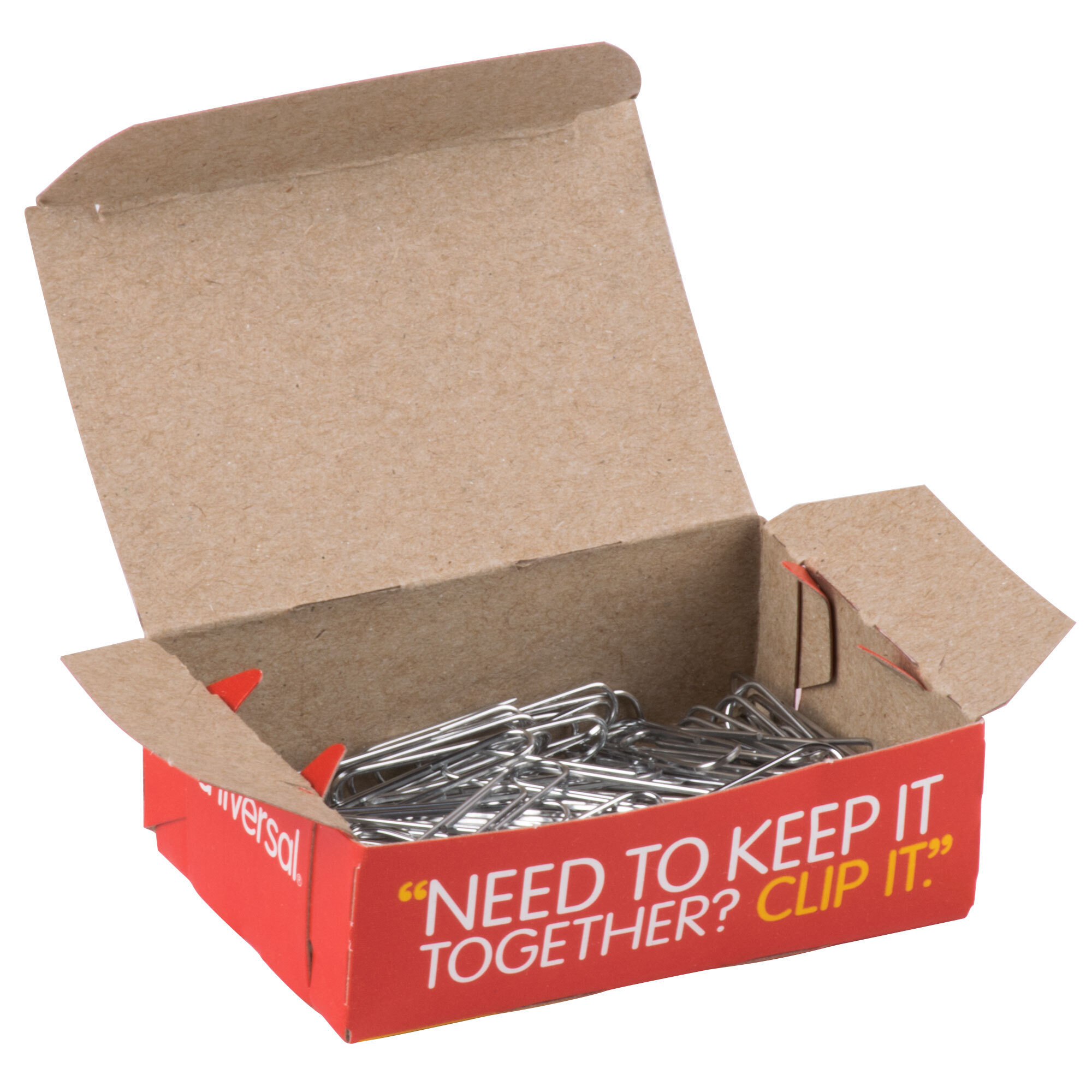 Universal #1 Standard Paper Clips (Silver) - 100/Box