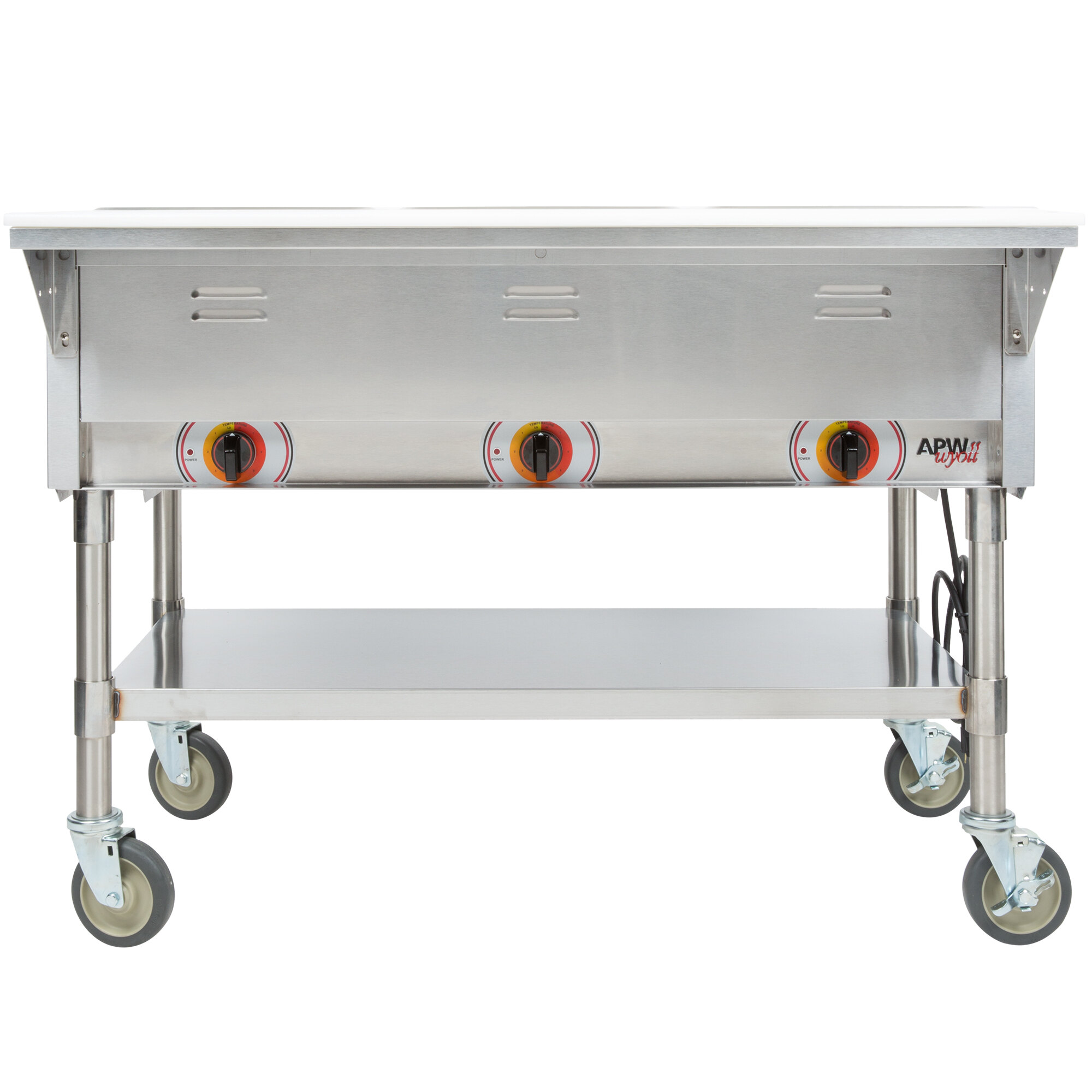 APW Wyott PSST3S Portable Steam Table - Three Pan - Sealed Well, 208V