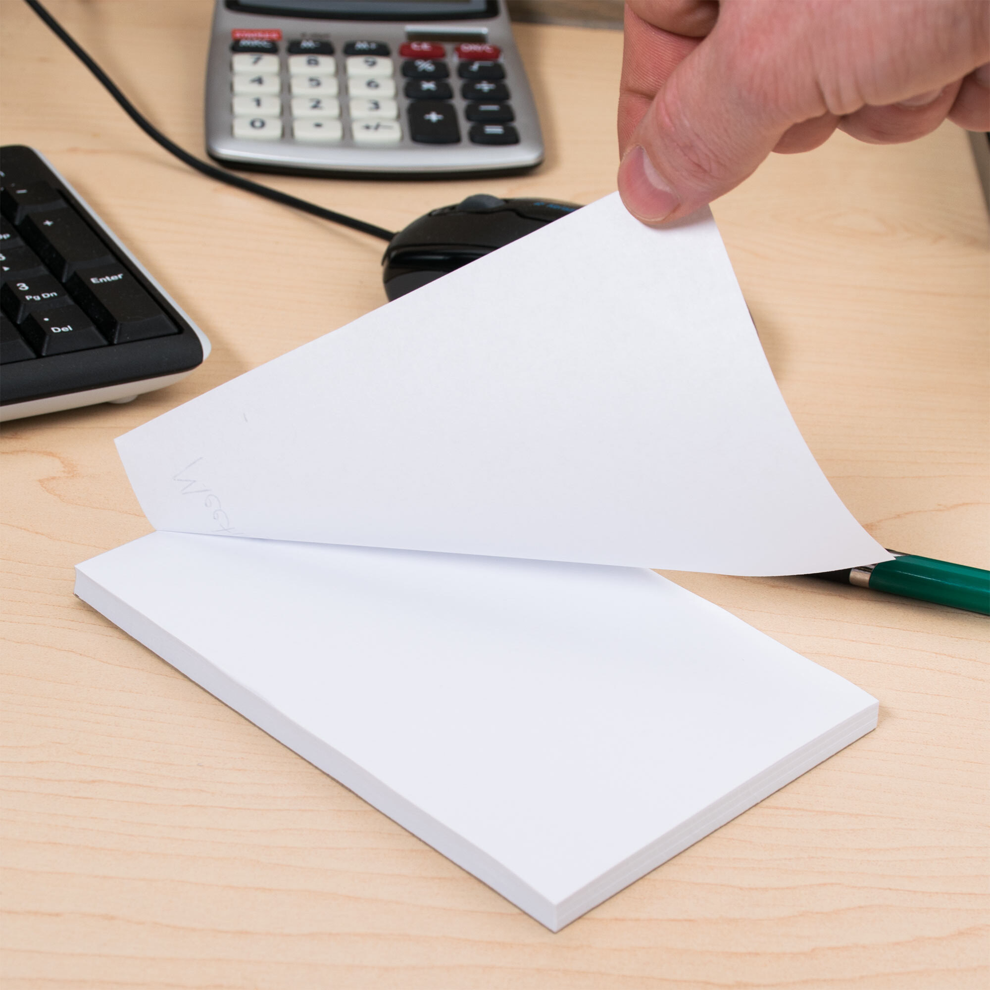 Universal UNV35614 4" x 6" Unruled White Scratch Pad 100 Sheets - 12/Pack