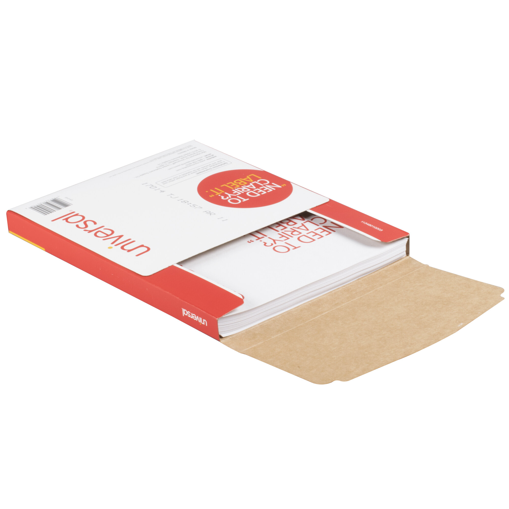 Universal UNV80102 1" x 2 5/8" White Permanent Labels - 3000/Box