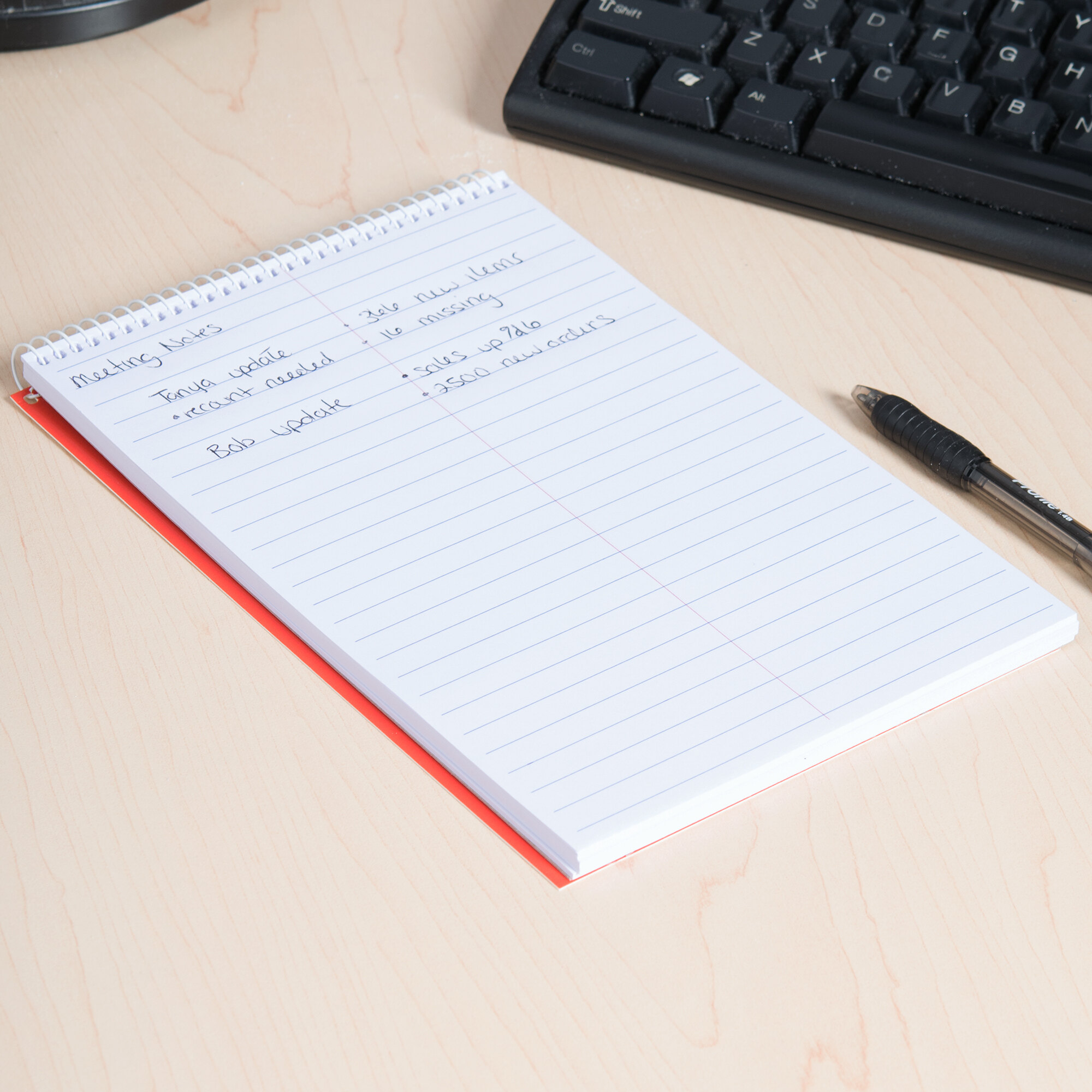 Universal UNV96920 6" x 9" White Gregg Rule Steno Book - 80 Sheets