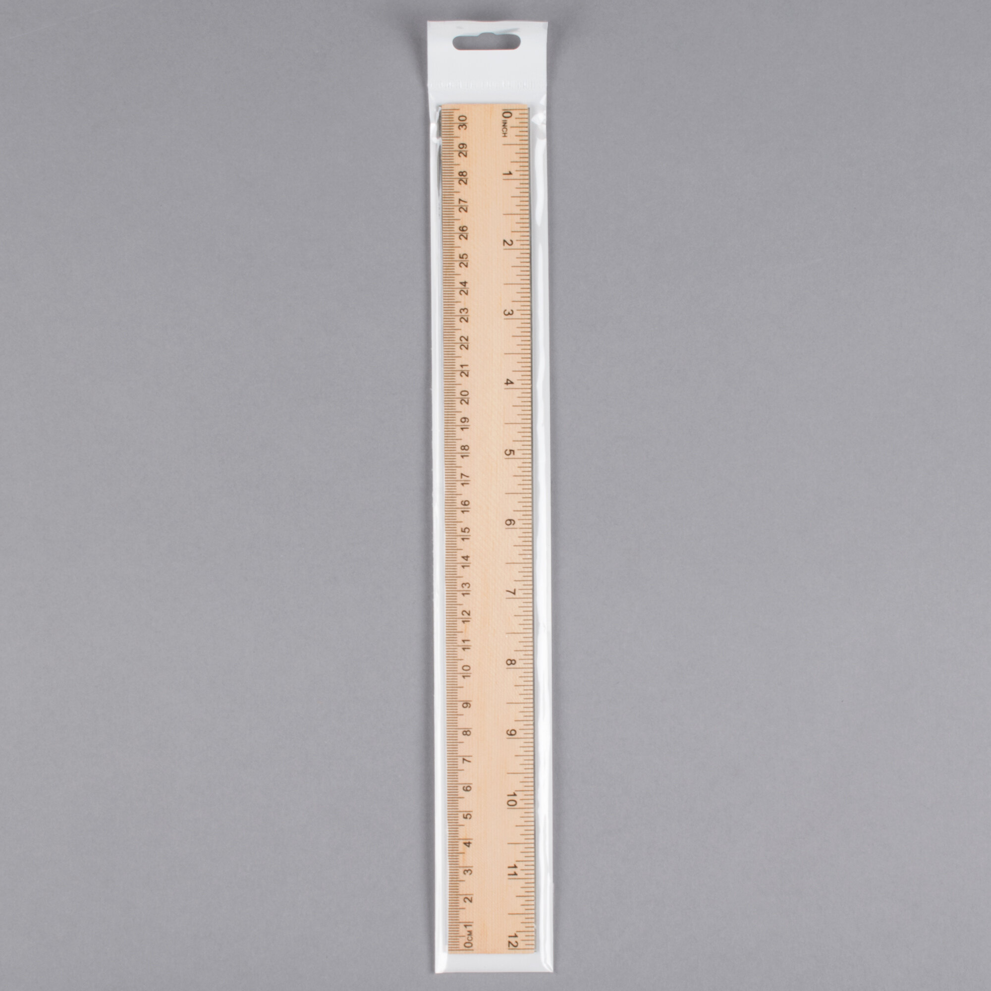 Universal UNV59021 Flat Wood Ruler with Double Metal Edge - 1/16 ...