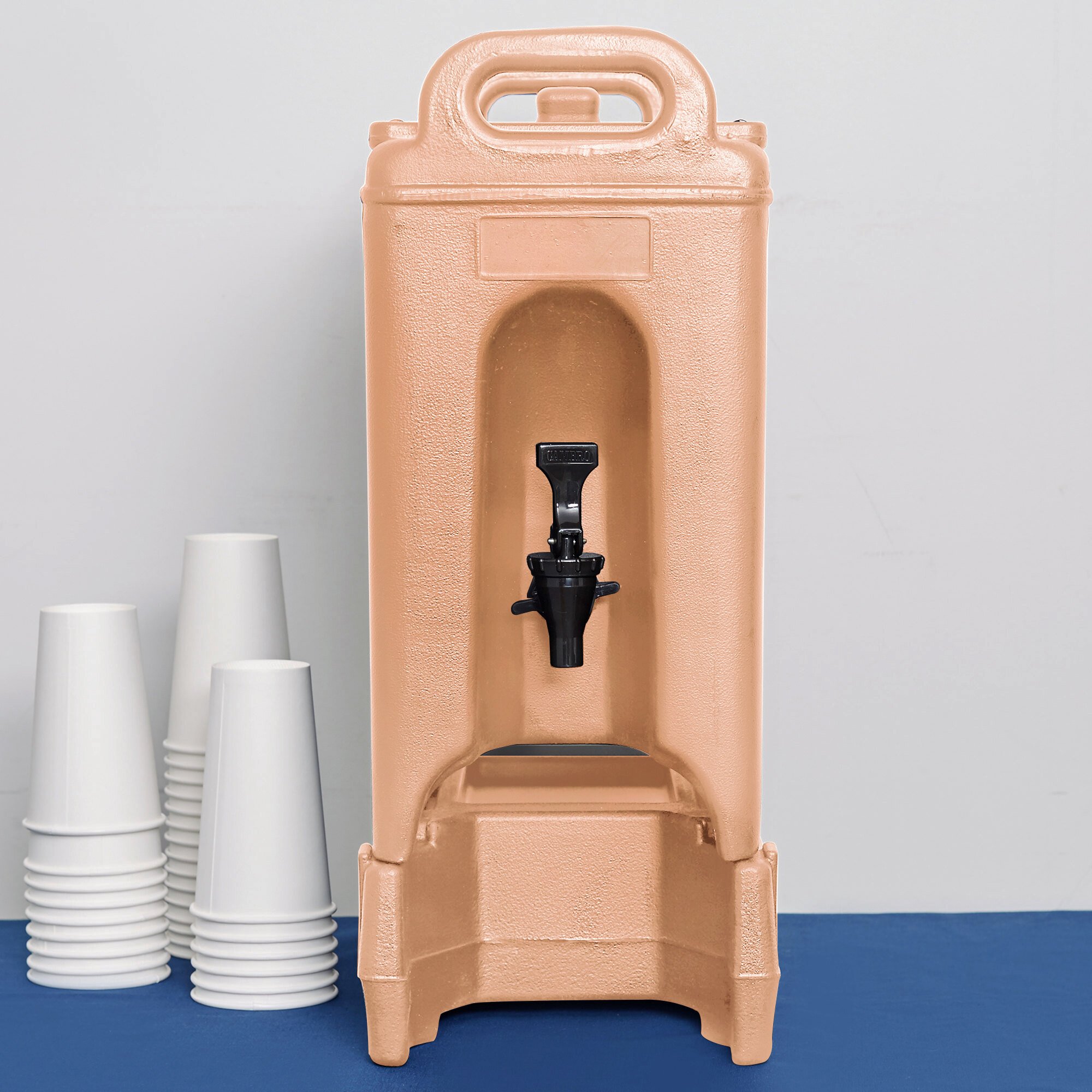 Cambro R500LCD157 4 9/16" Coffee Beige Riser for 2.5, 4.75, and 5.25 ...