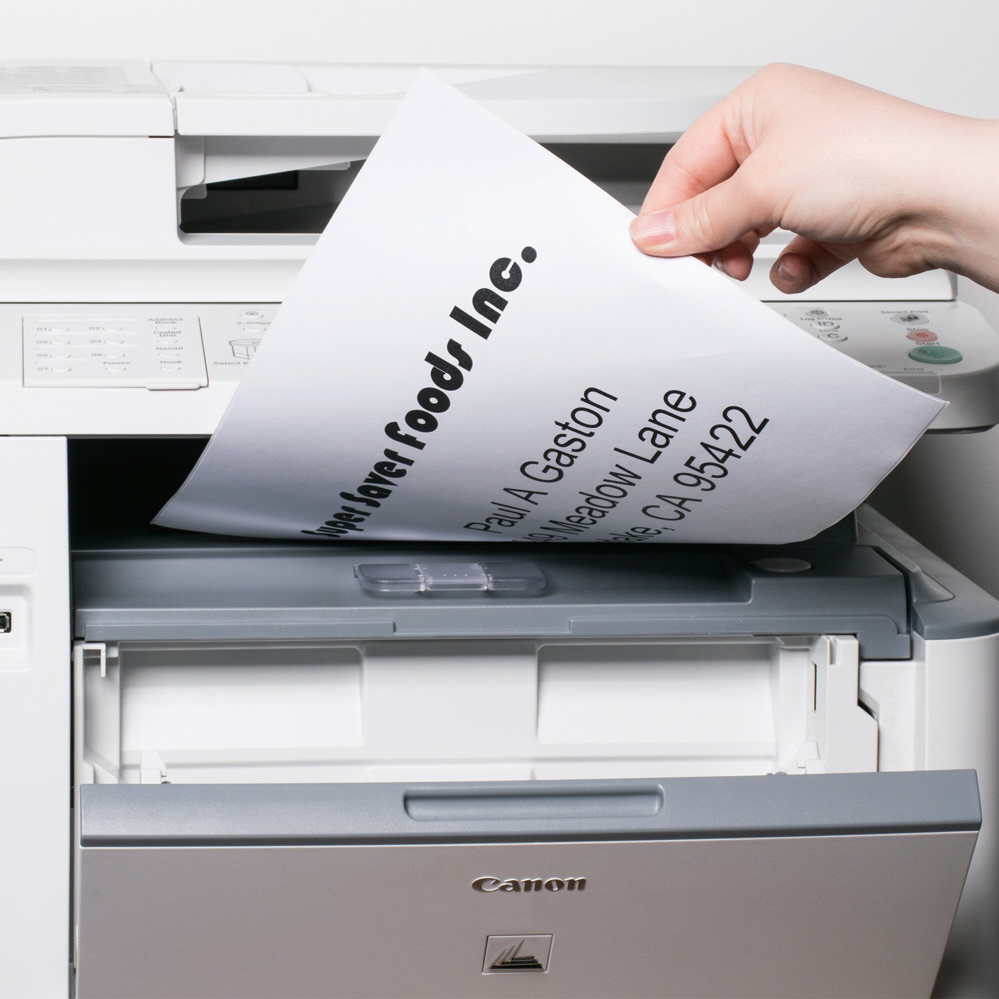 Avery 5165 8 1/2" x 11" White Full Sheet Shipping Labels - 100/Box