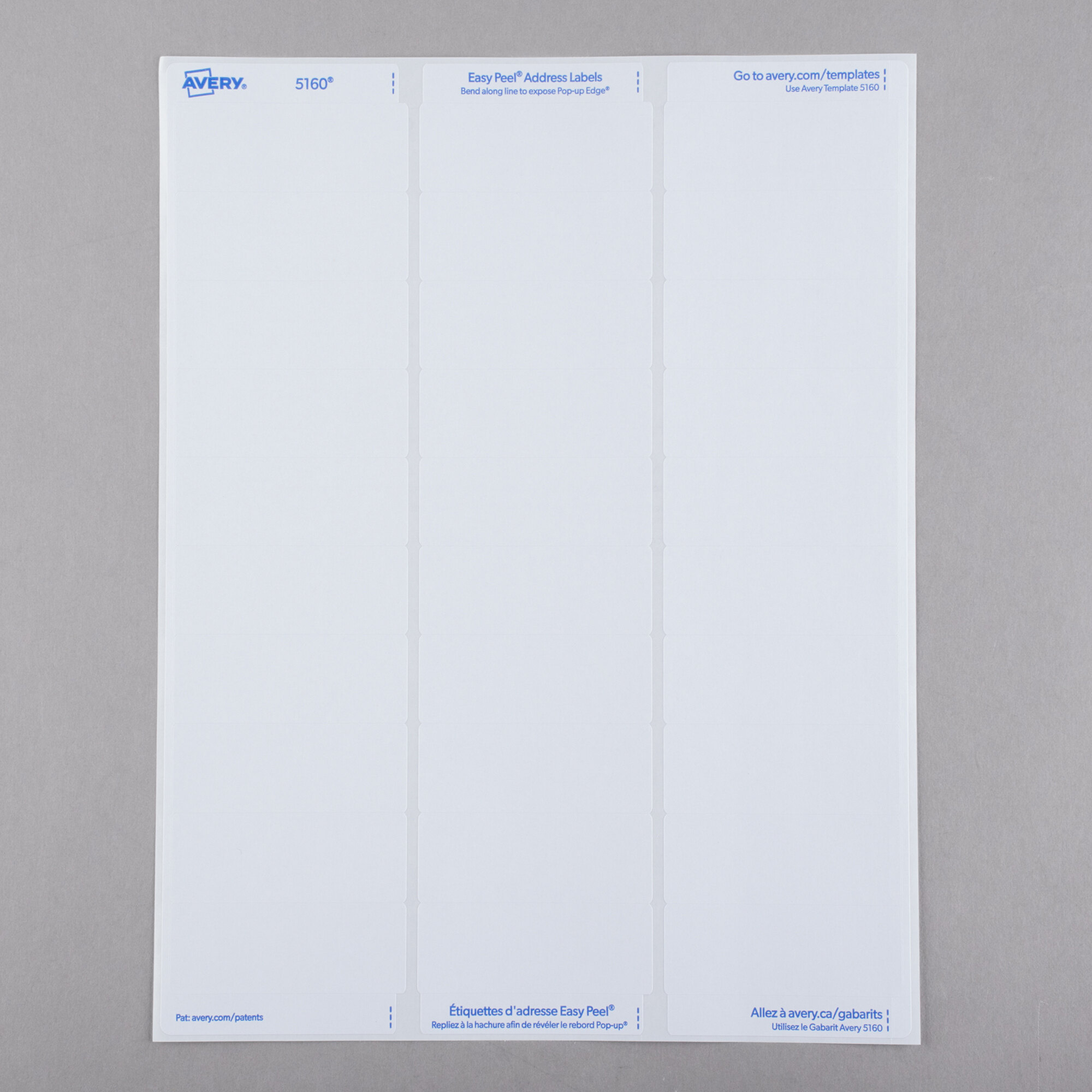 Avery 5160 1 X 2 5 8 White Easy Peel Mailing Address Labels 3000 Box