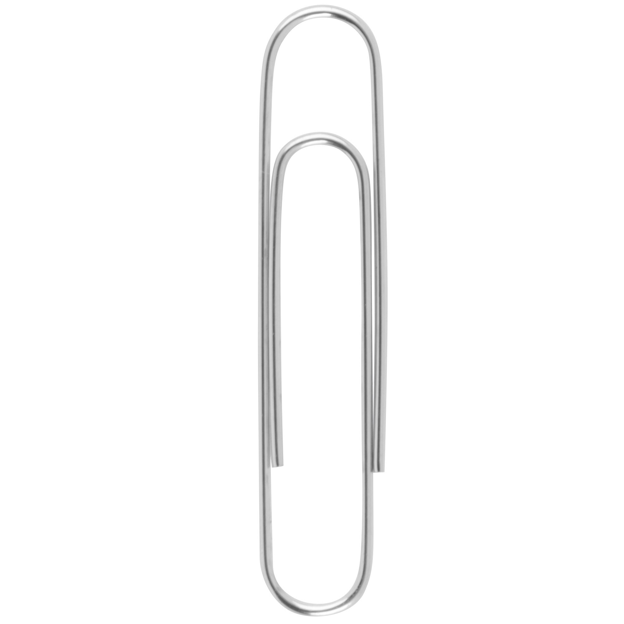 Acco 72580 Silver Smooth Finish 100 Count Jumbo Paper Clips - 10/Box