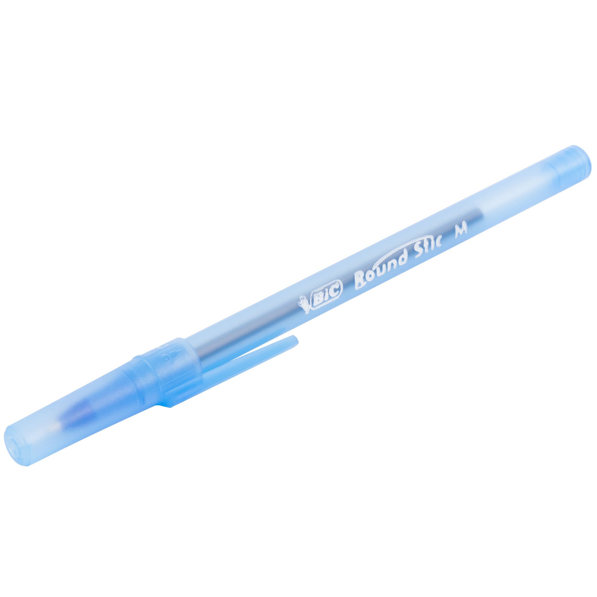Bic GSM11BE Blue Medium Point 1mm Round Stic Ballpoint Pen - 12/Pack