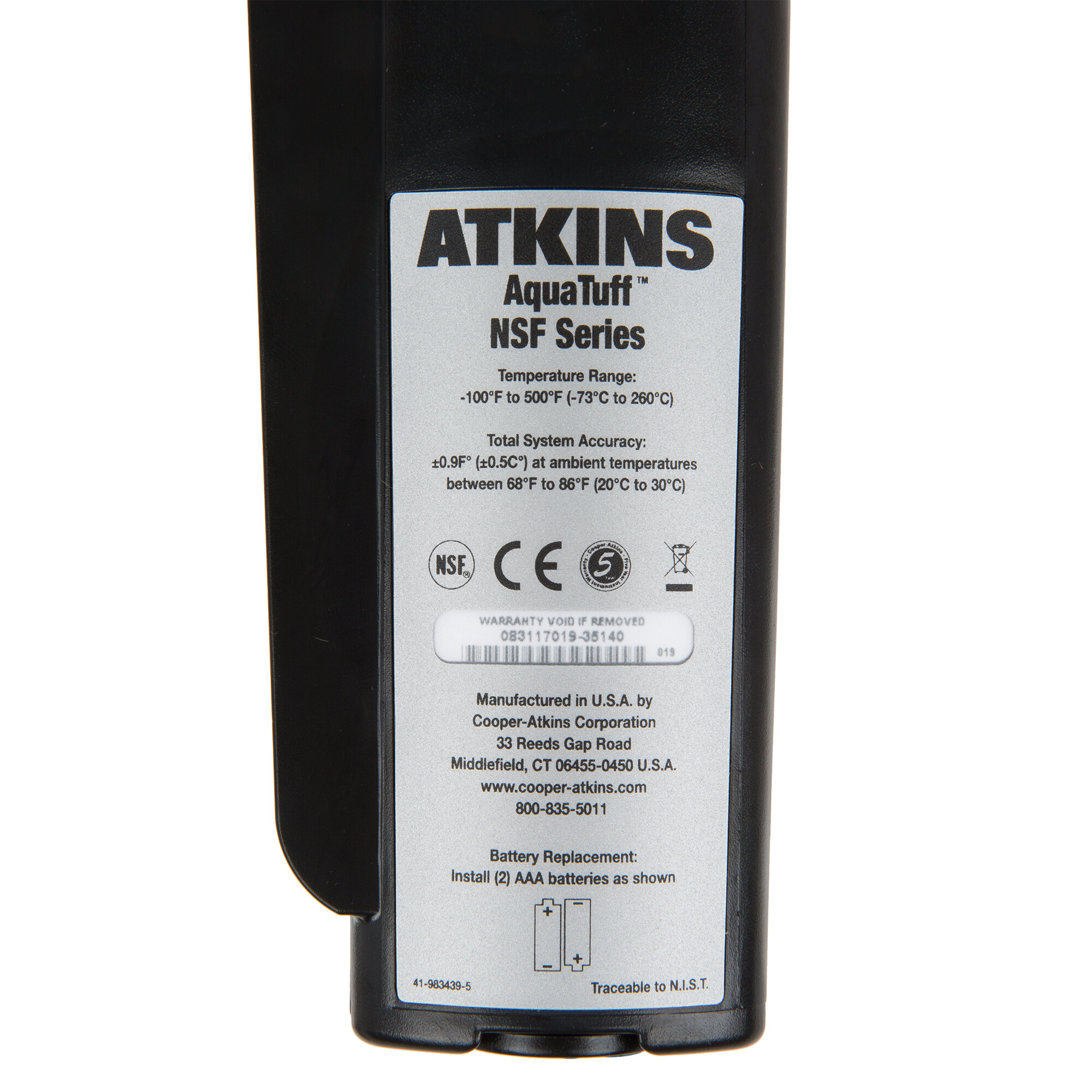 Cooper-Atkins 35140 AquaTuff Waterproof Thermocouple Thermometer - Wrap ...