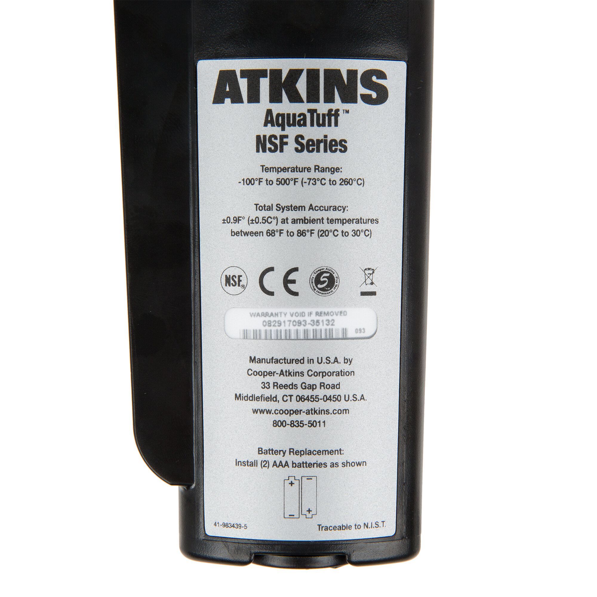 Cooper-Atkins 35132 AquaTuff Waterproof Thermocouple Thermometer - Wrap ...