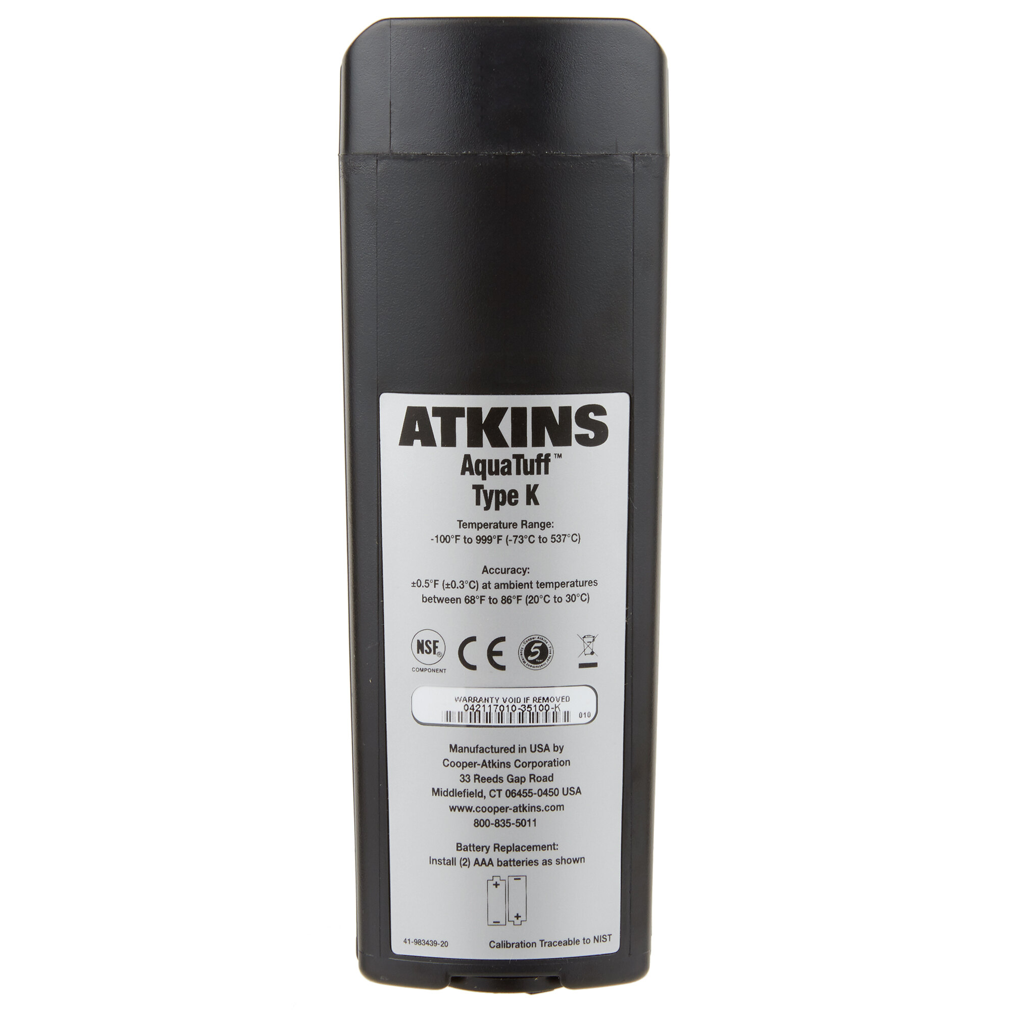 Cooper-Atkins 35100-K AquaTuff Waterproof Thermocouple Thermometer ...