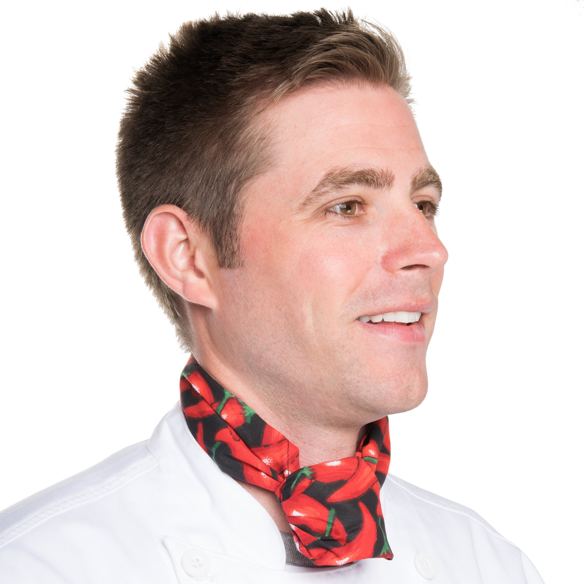 36" x 15" Chili Pepper Patterned Chef Neckerchief / Bandana