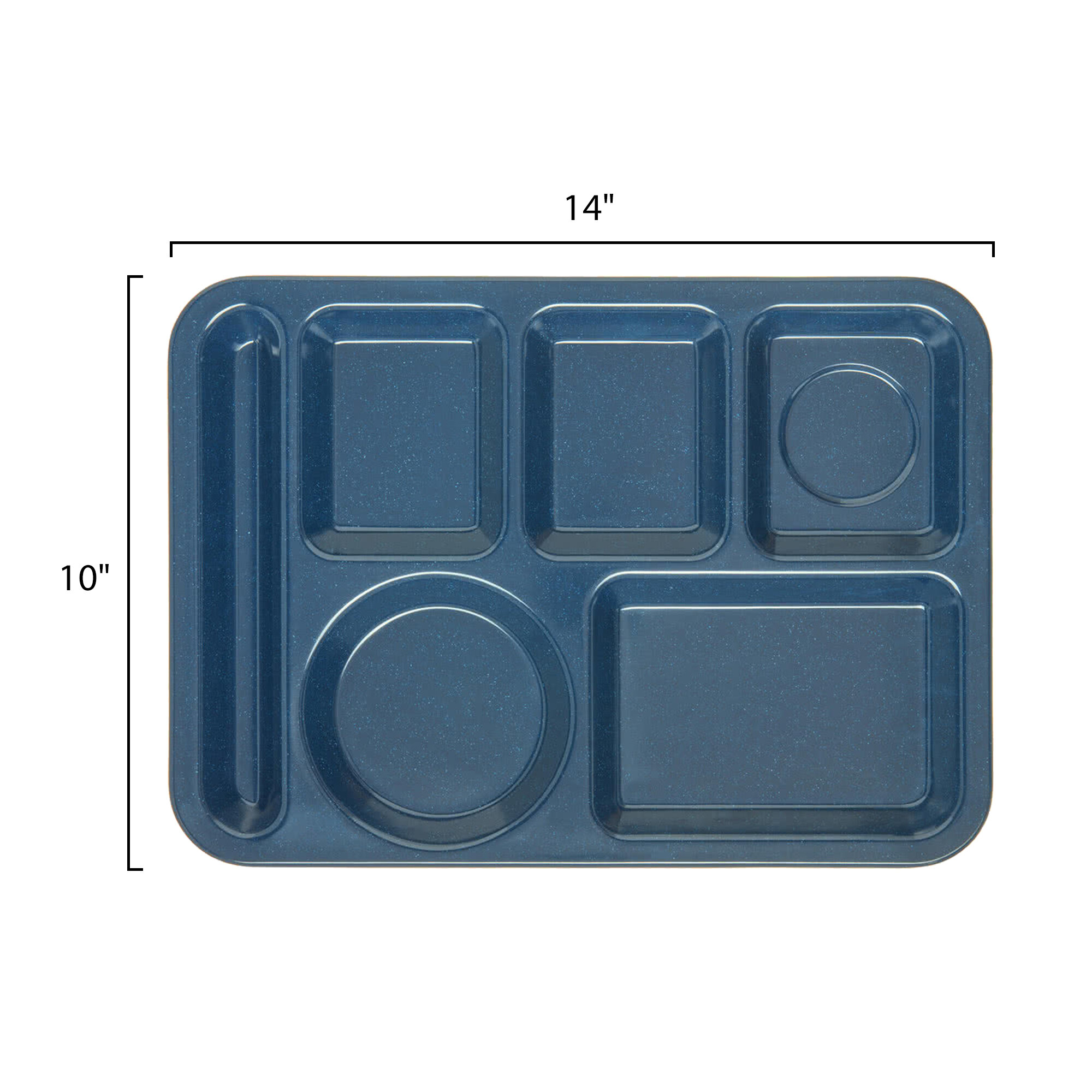 Carlisle 4398035 10" x 14" Cafe Blue Heavy Weight Melamine Left Hand 6 ...