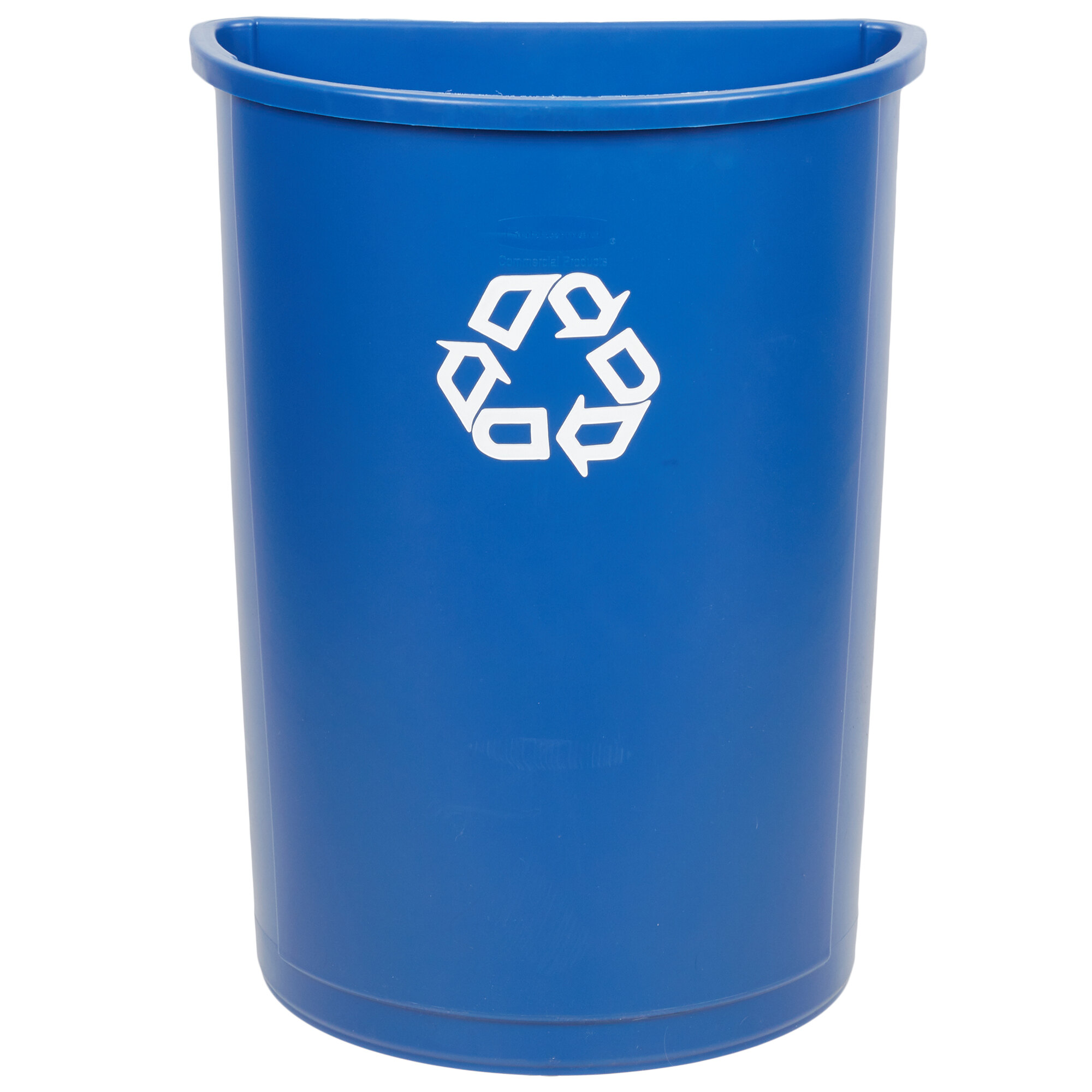 Rubbermaid FG352073BLUE 21 Gallon Blue Half Round Recycling Bin