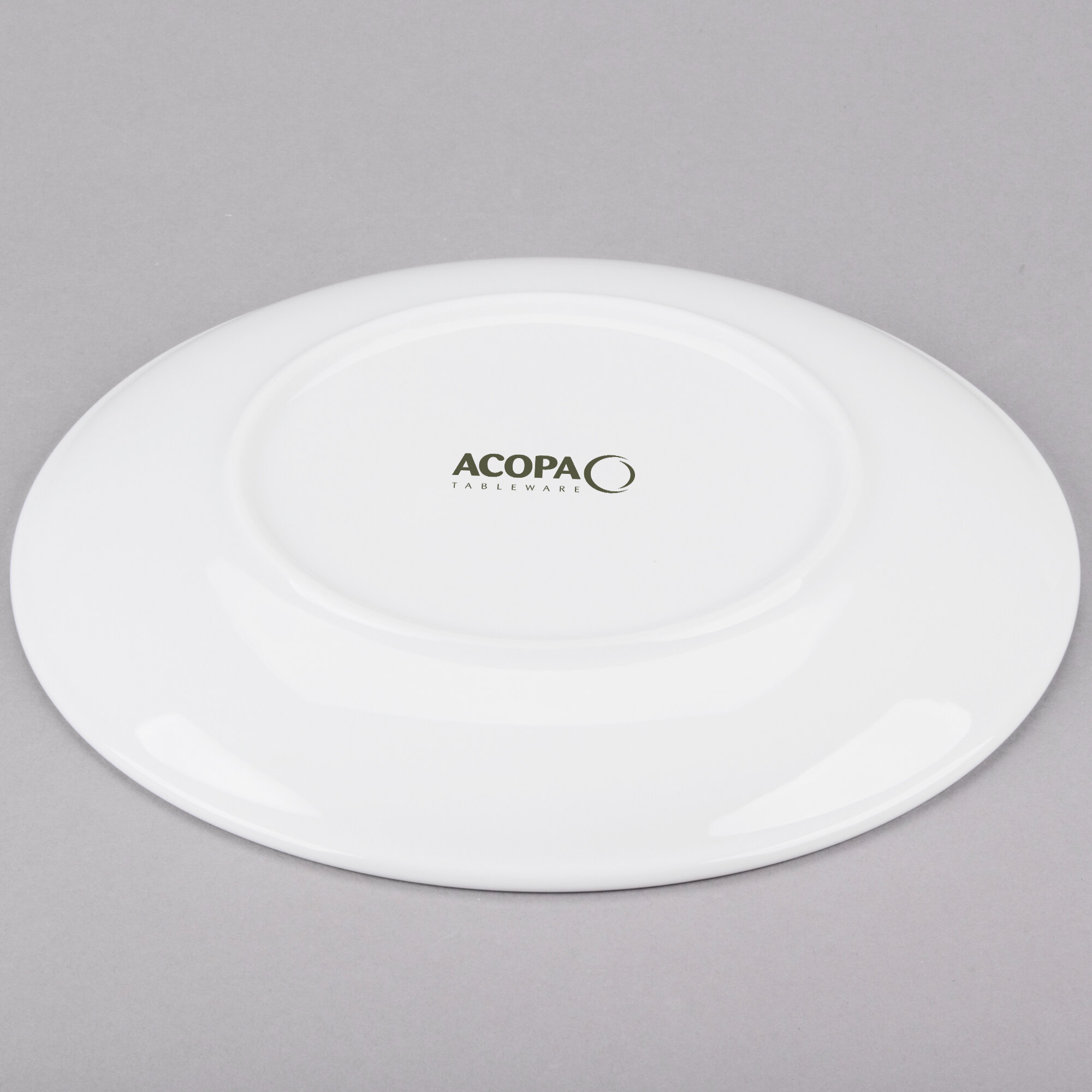 Acopa 11 1/4" Round Bright White Coupe Stoneware Plate - 12/Case