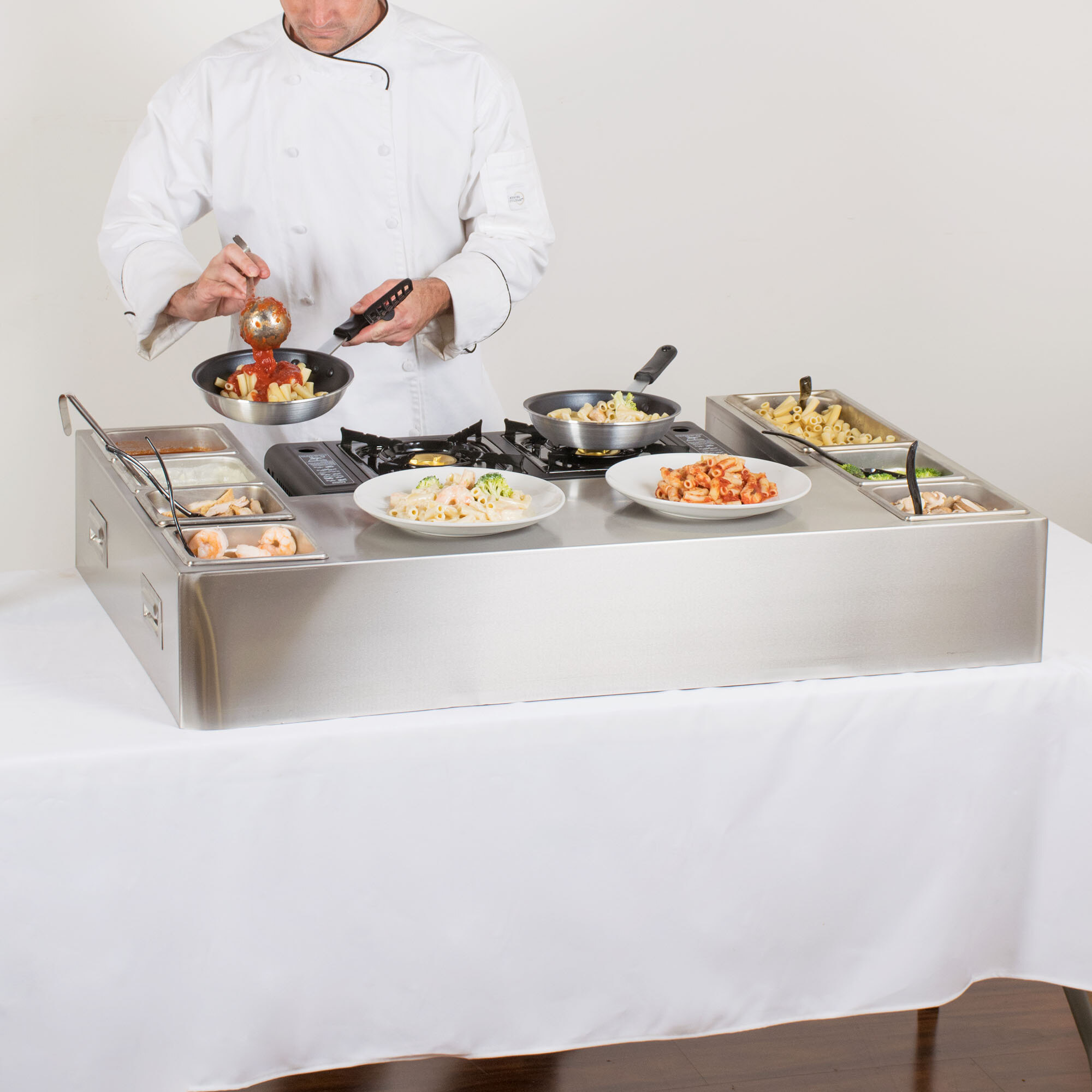 Regency 44" x 28" Stainless Steel Omelet / Pasta Station Base