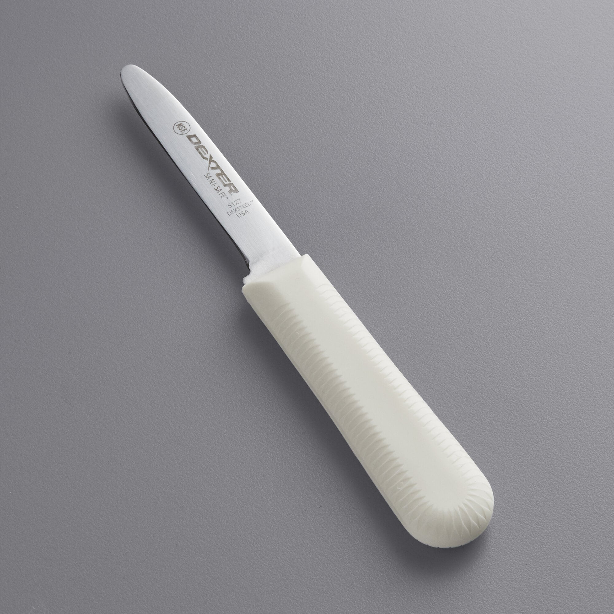 Dexter Russell 10443 Sani-Safe 3" Clam Knife with White Textured Poly ...