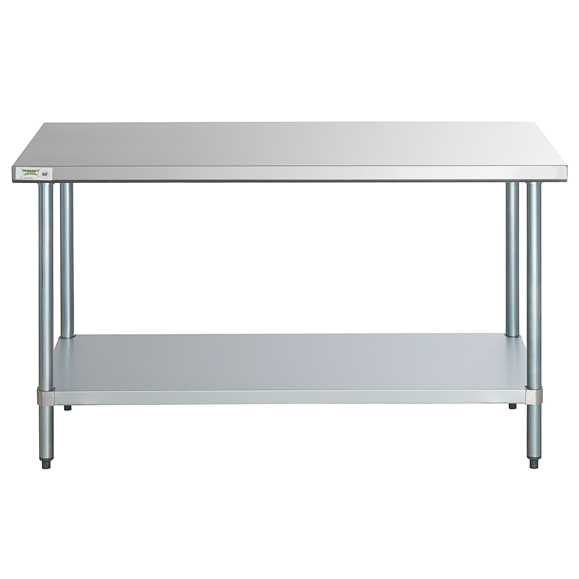 30" x 60" Stainless Steel Work Table (18-gauge, Undershelf)