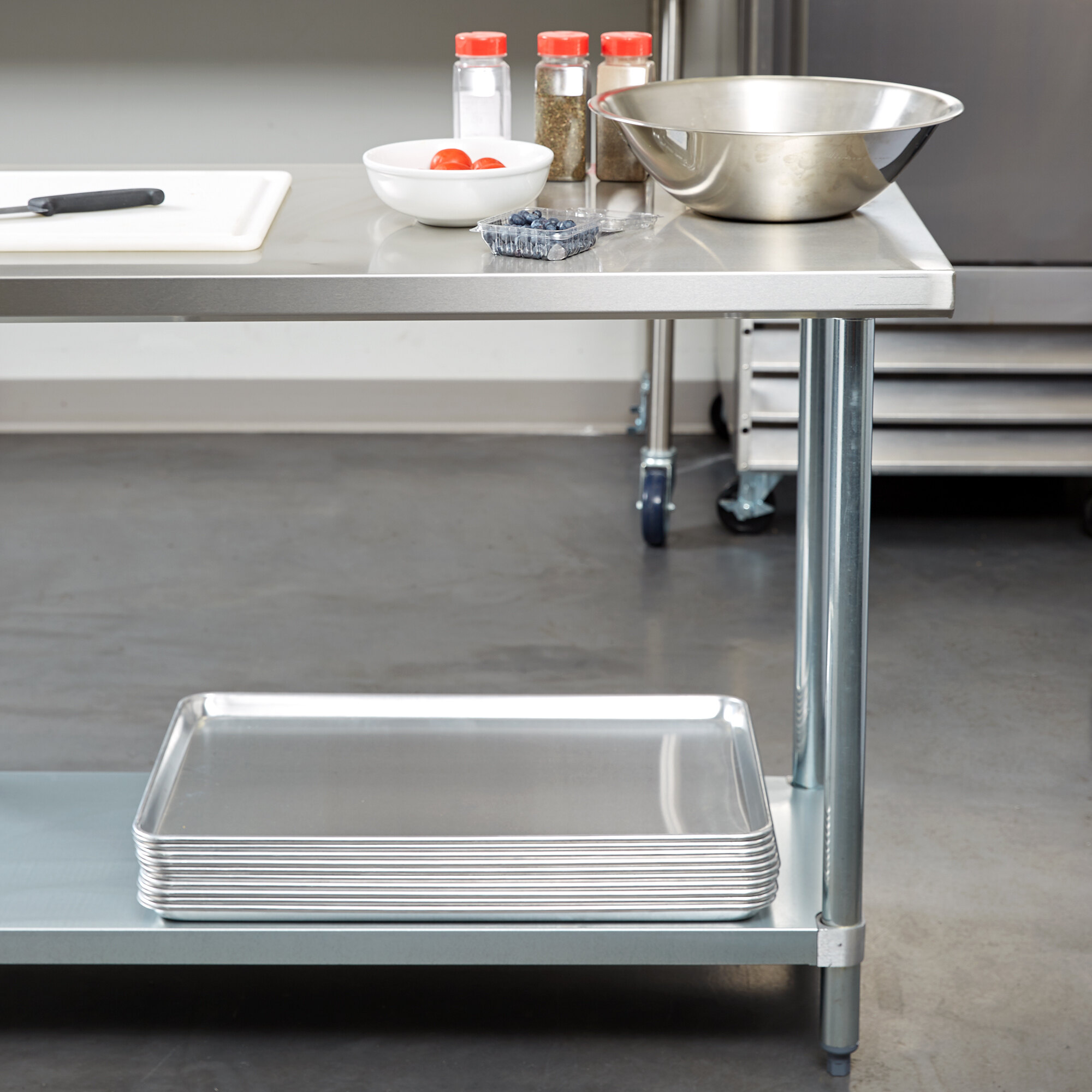 30" x 60" Stainless Steel Work Table (18-gauge, Undershelf)