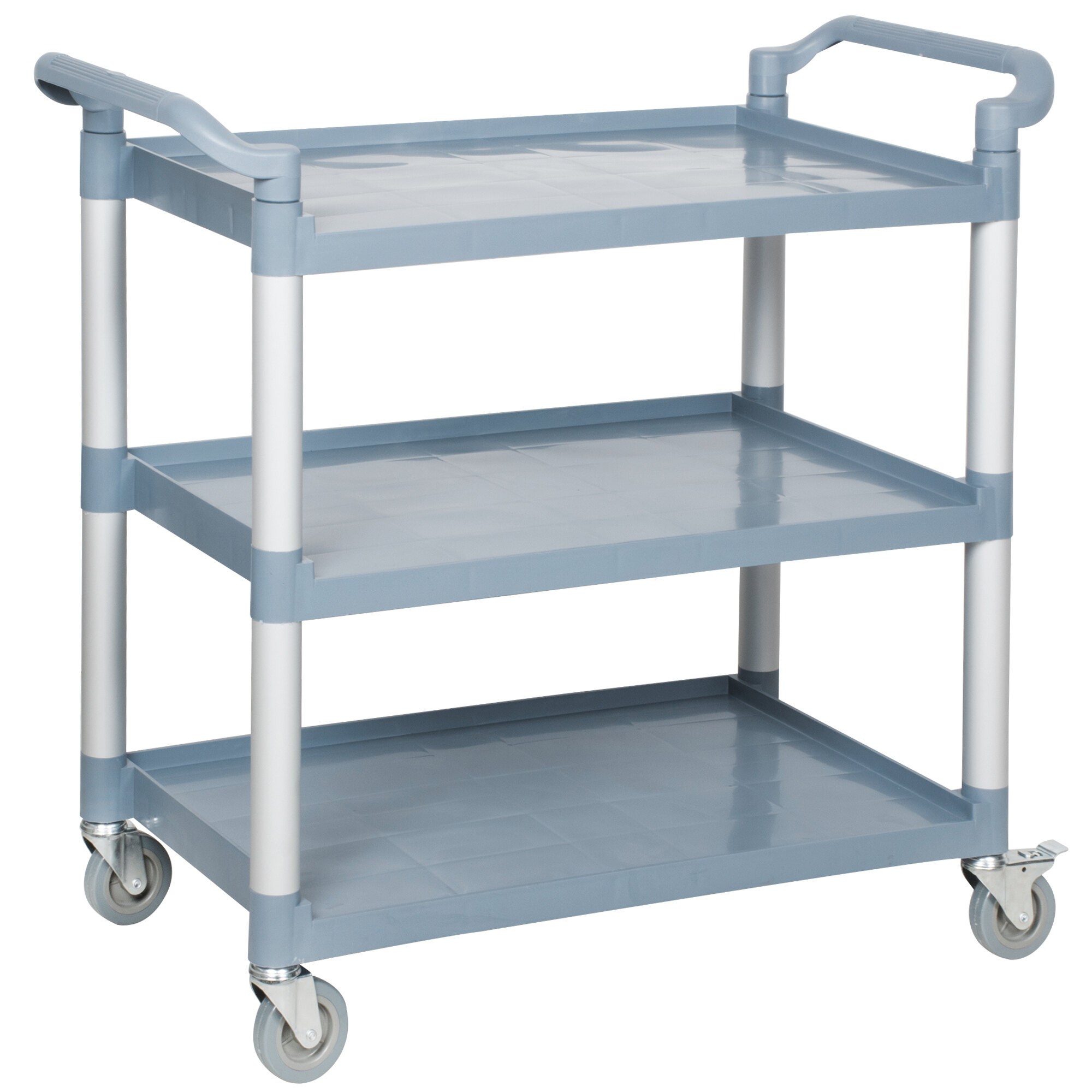 Utility Cart for Bussing, 3 Shelves, Rolling, - 42" x 20"