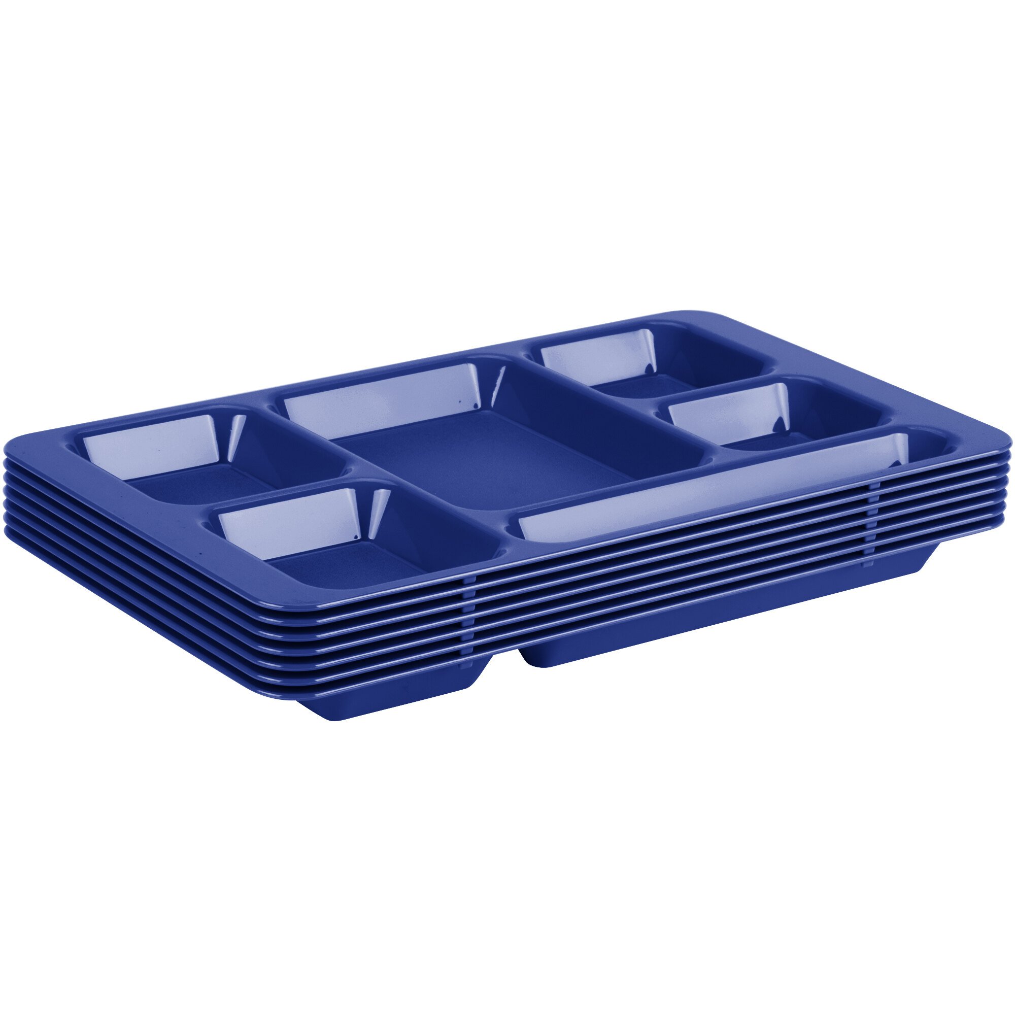 Cambro 1596CW186 Camwear (2 x 2) 9" x 15" Navy Blue 6-Compartment ...