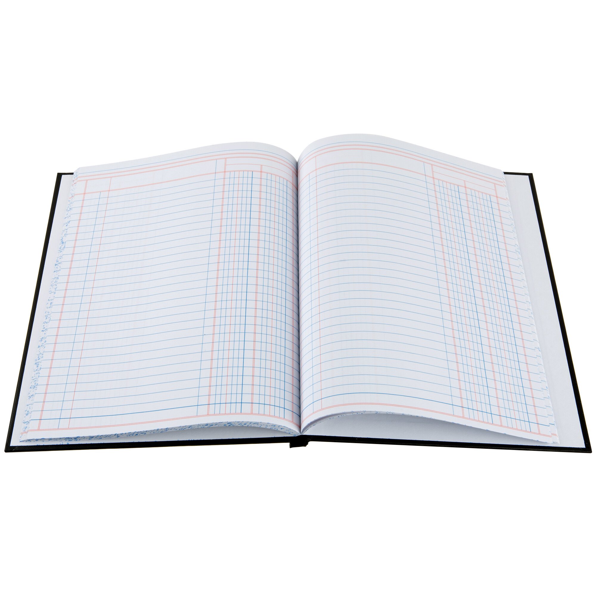 Adams ARB8002M 7" x 9 1/4" Black Two Column 80-Page Account Book