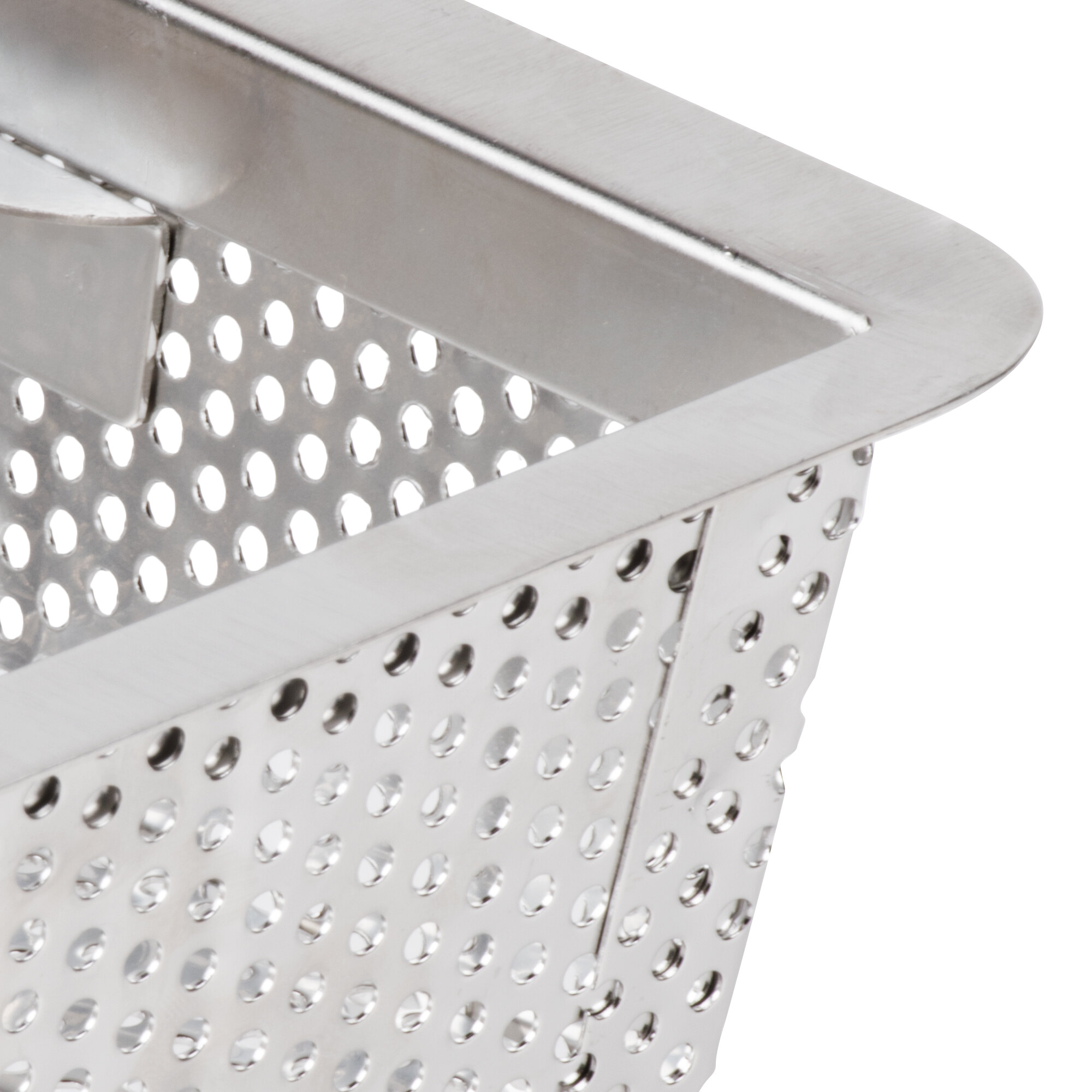 8 1/2" x 8 1/2" x 3" Flanged Stainless Steel Floor Drain Strainer with ...