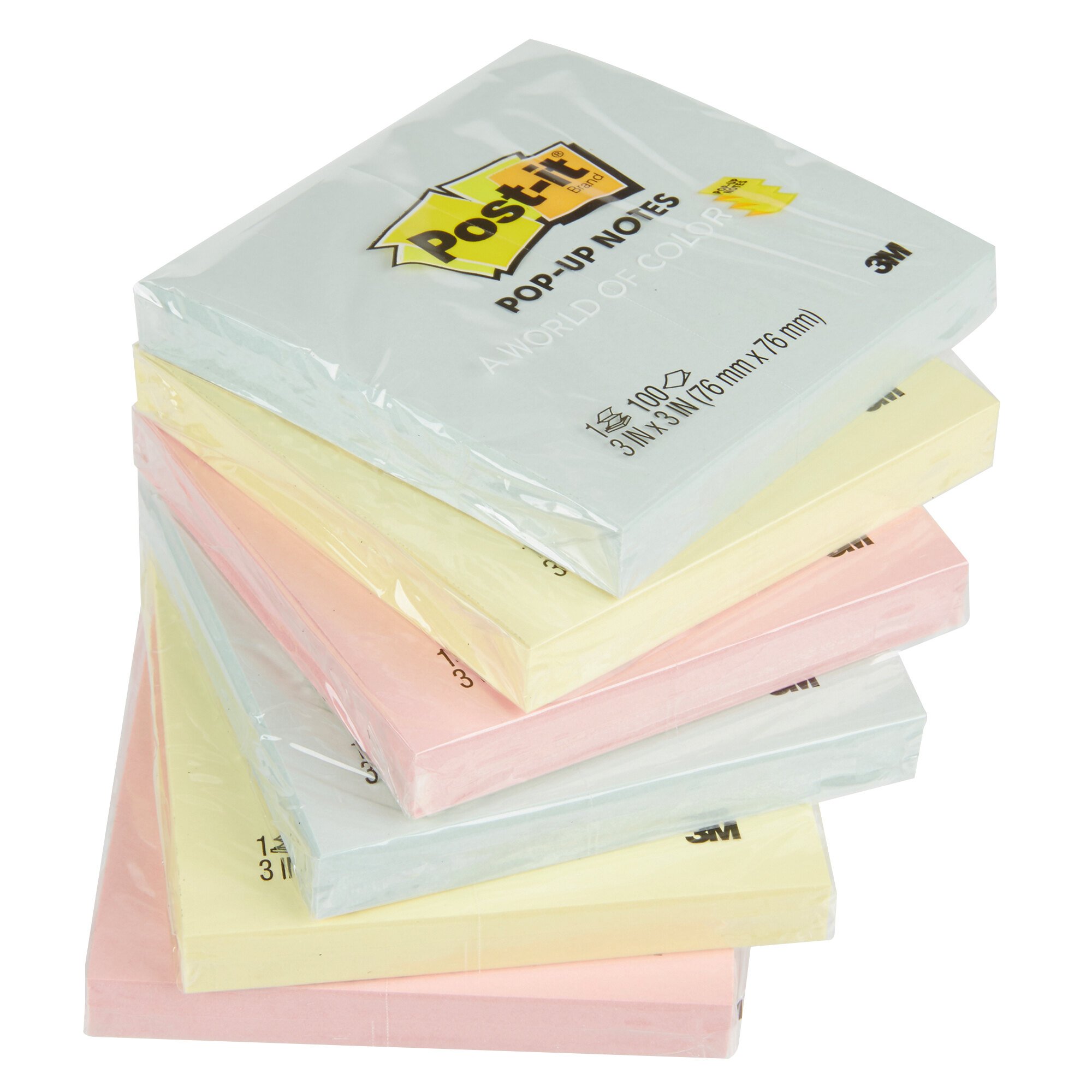 3M R330-12AP Post-It® Marseille Collection 3" x 3" 100 Sheet Sticky Fan ...