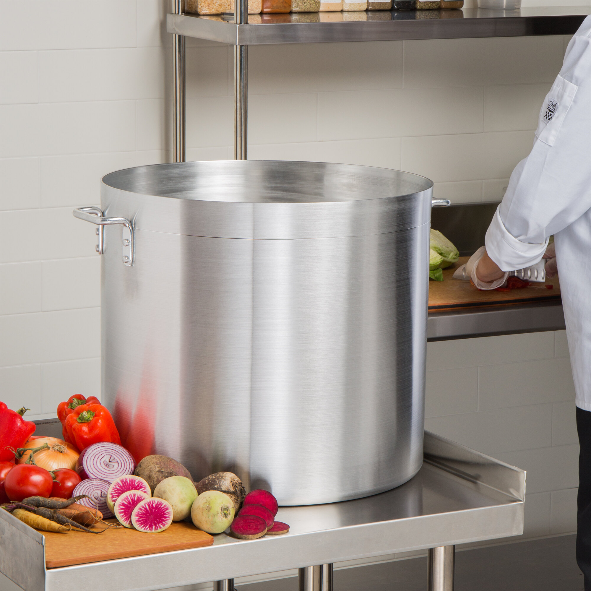 Choice 100 Qt Standard Weight Aluminum Stock Pot