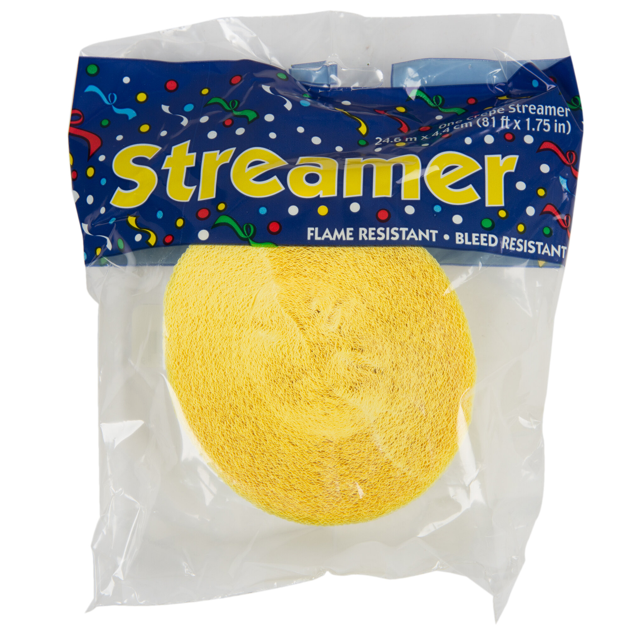 Creative Converting 078500 81' Mimosa Yellow Streamer Paper