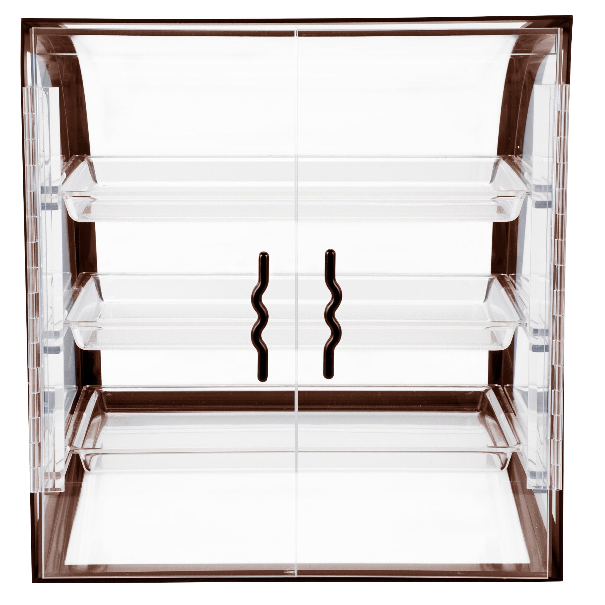 Cal-Mil P255-48 Euro Style Iron Brown Display Case - 16" x 16 1/2" x 16 ...